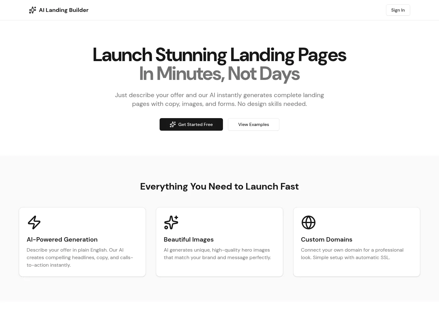 AI Landing Page Builder