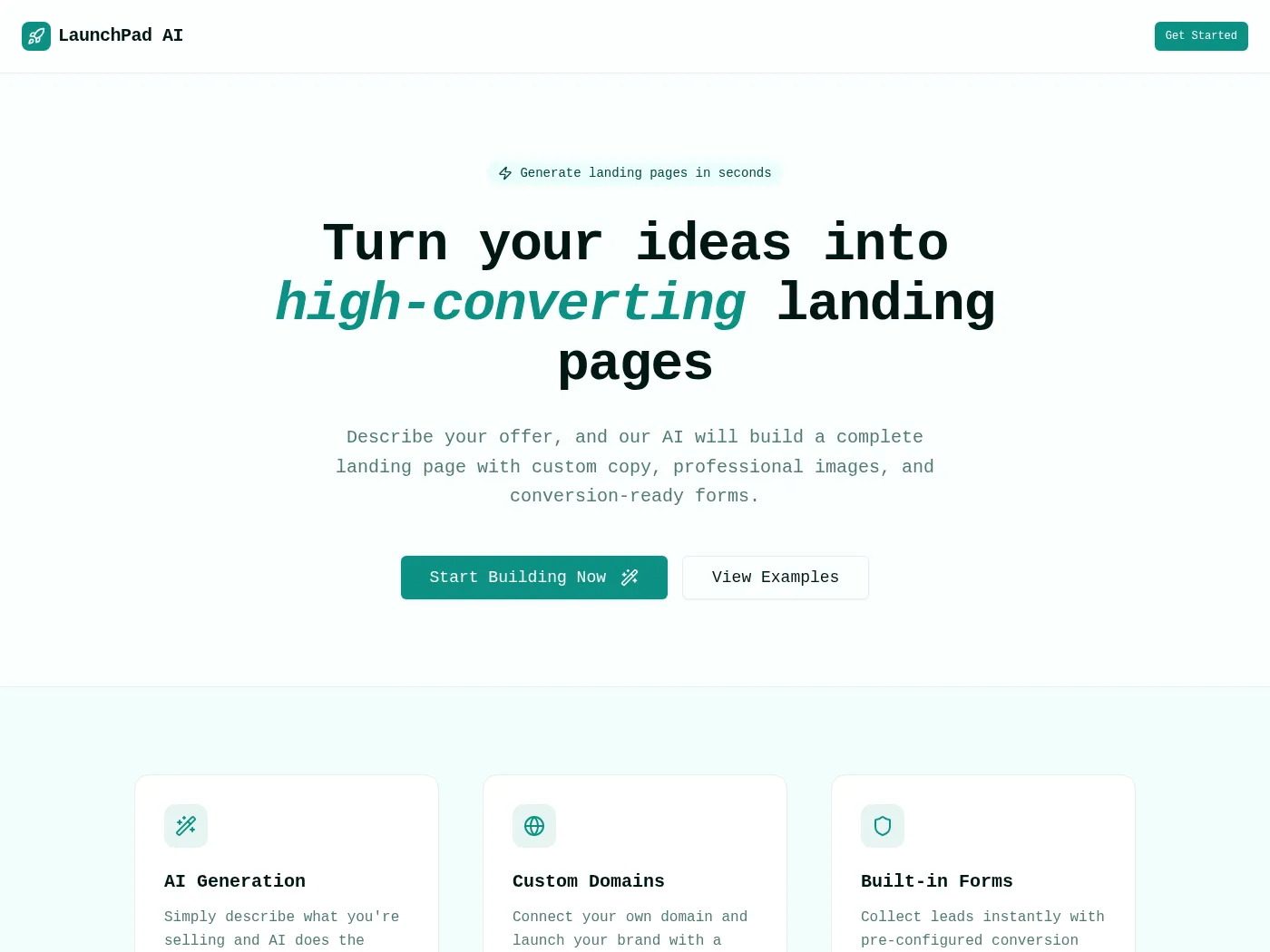 AI Landing Page Maker