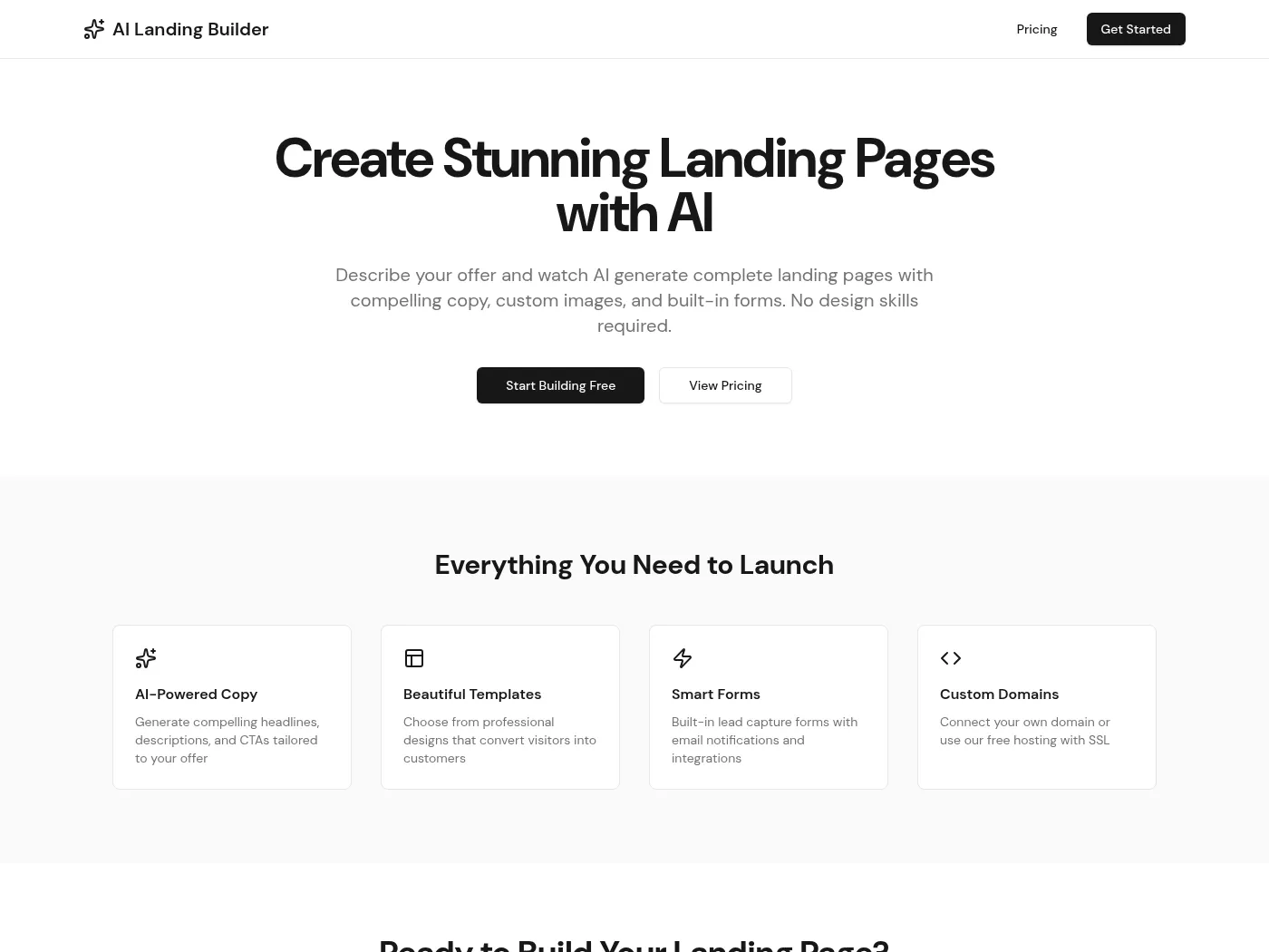 AI Landing Page Creator