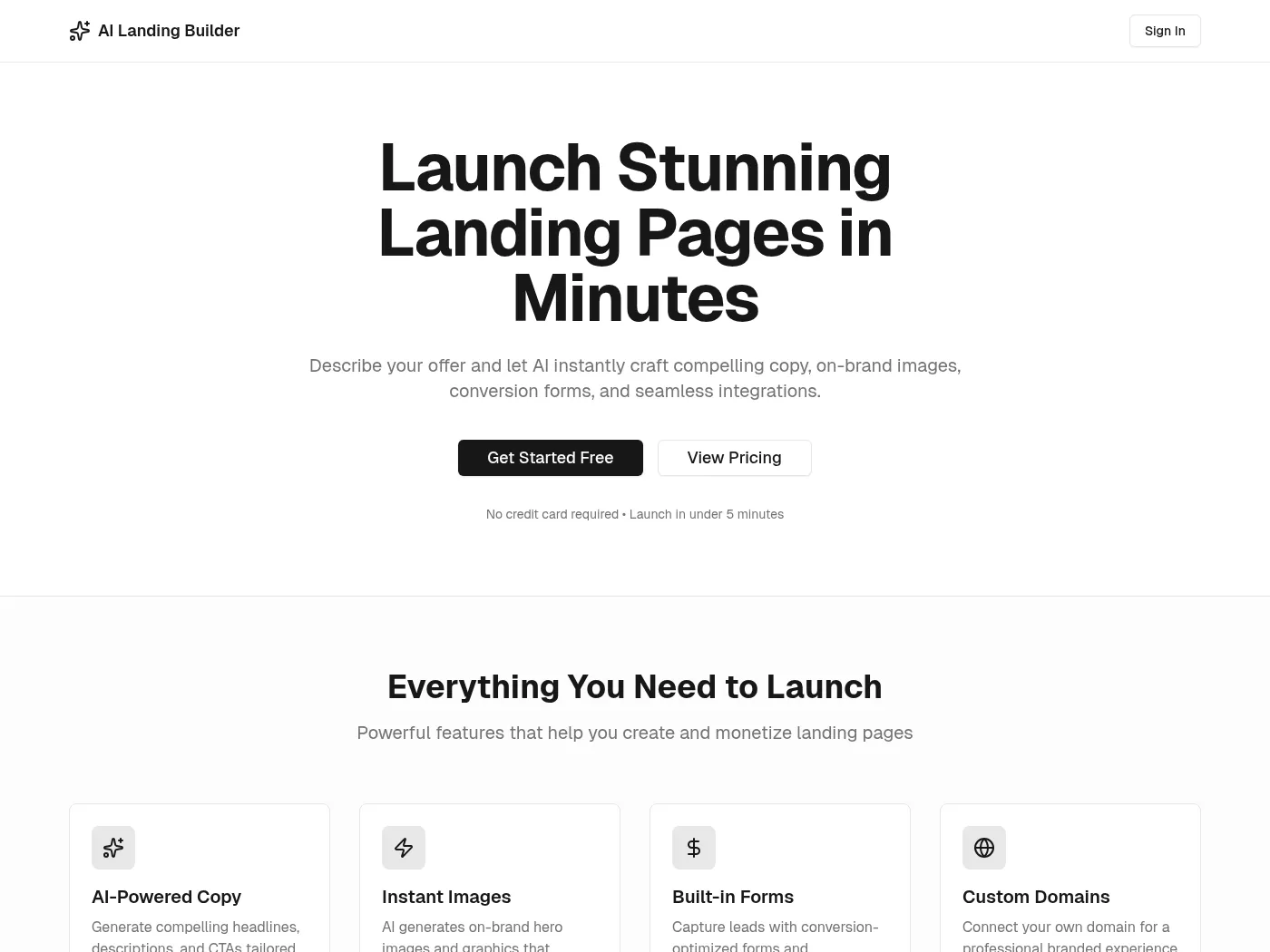 AI Landing Page Builder