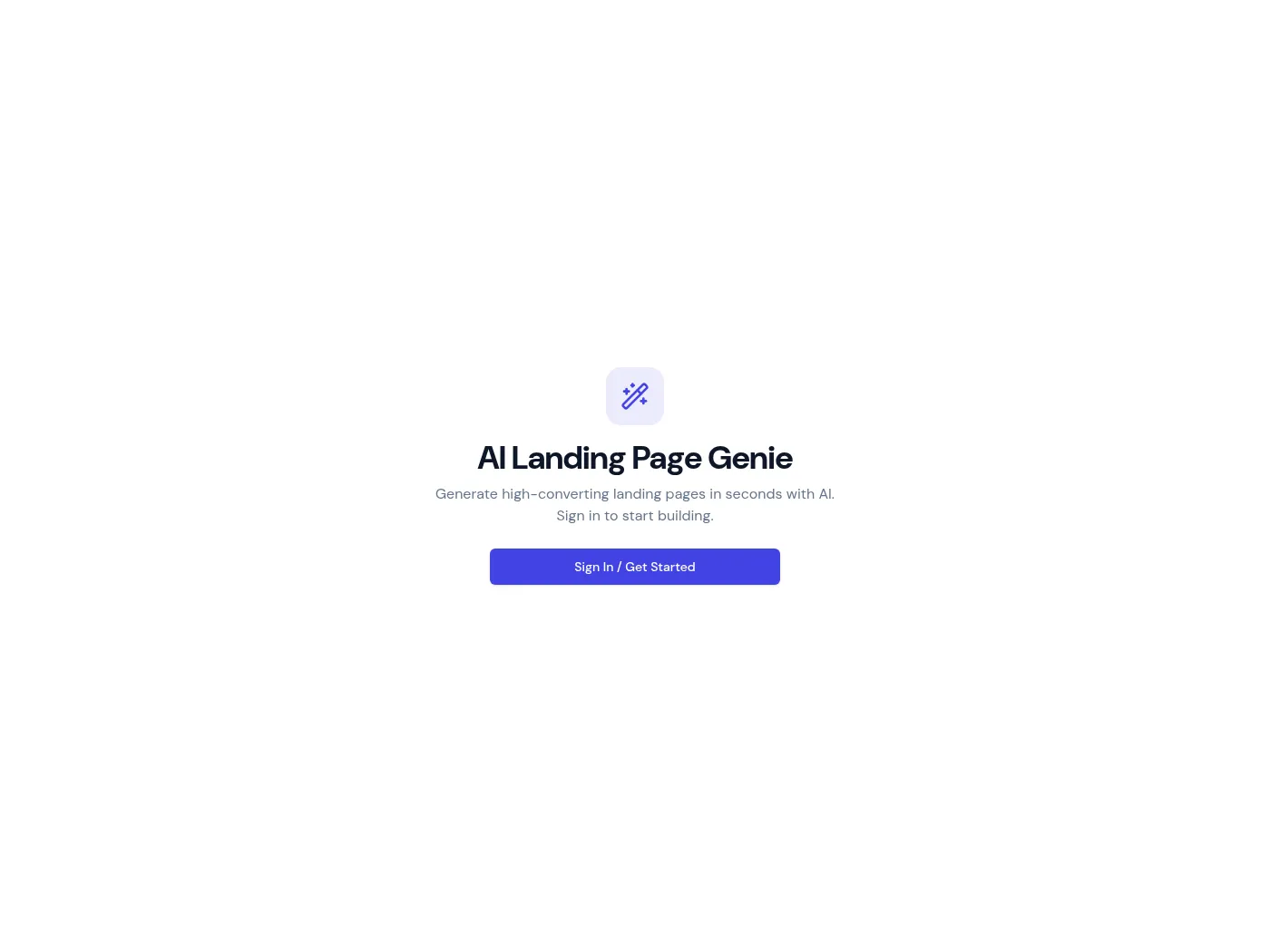 AI Landing Page Genie