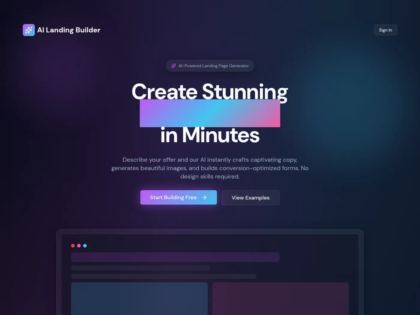 AI Landing Page Master