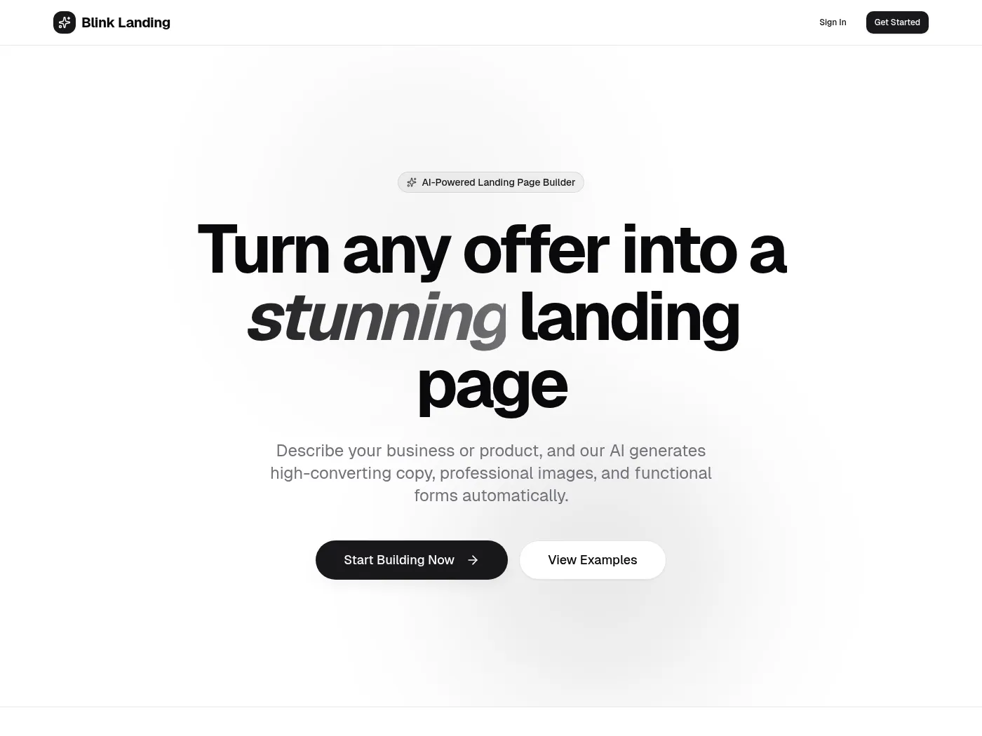 AI Landing Page Builder