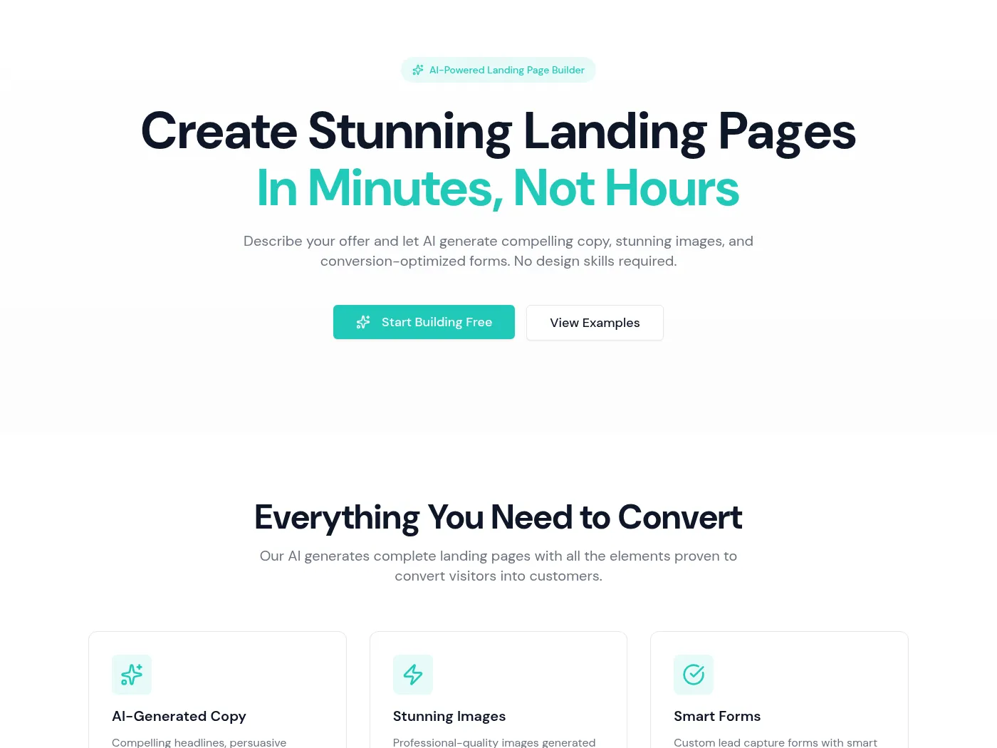 AI Landing Page Genie