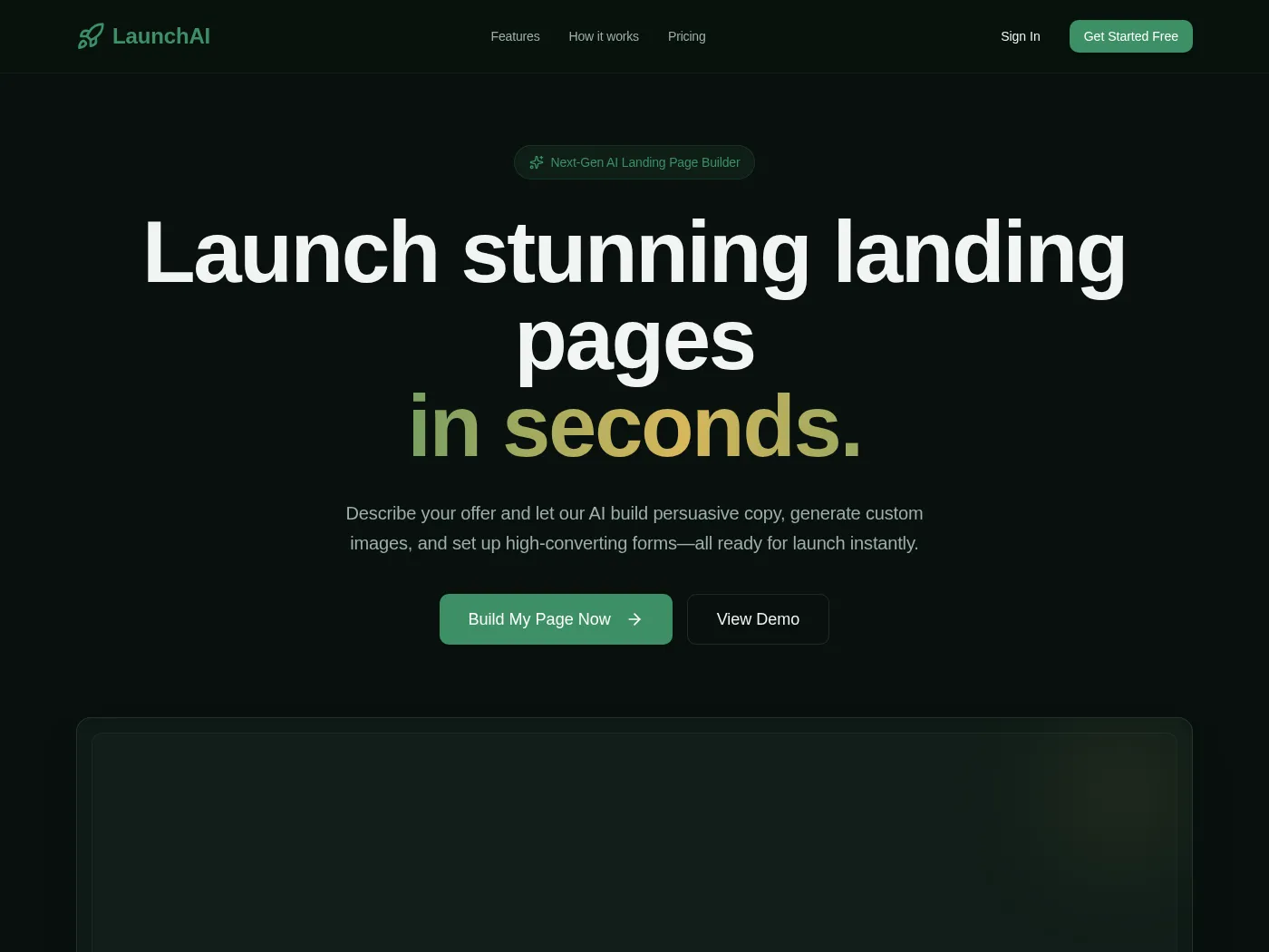 AI Landing Page Maker