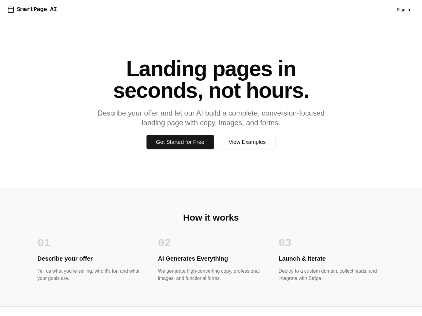 SmartPage AI Builder