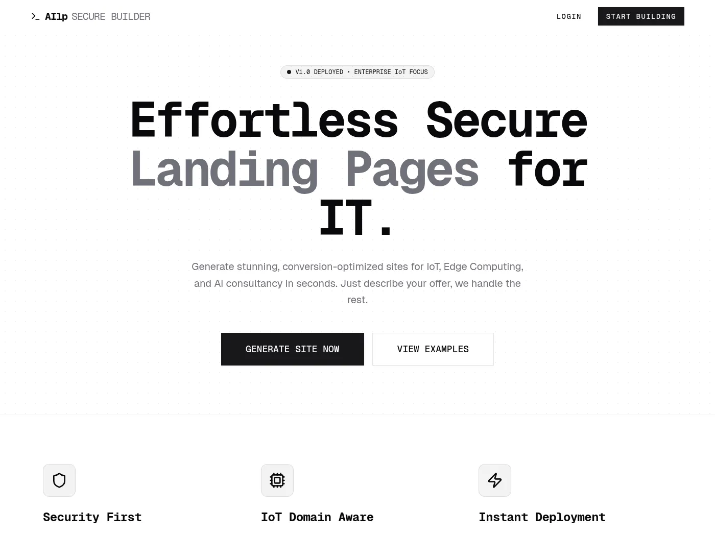 AIlp Landing Builder