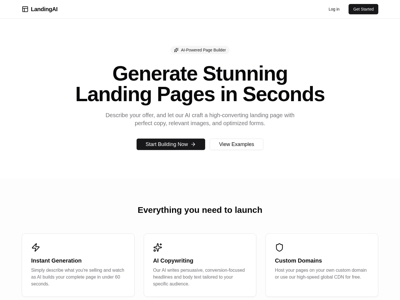 AI Landing Page Builder
