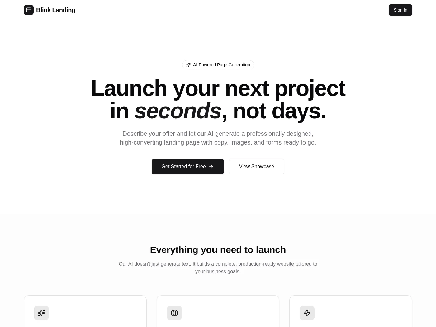 AI Landing Page Maker
