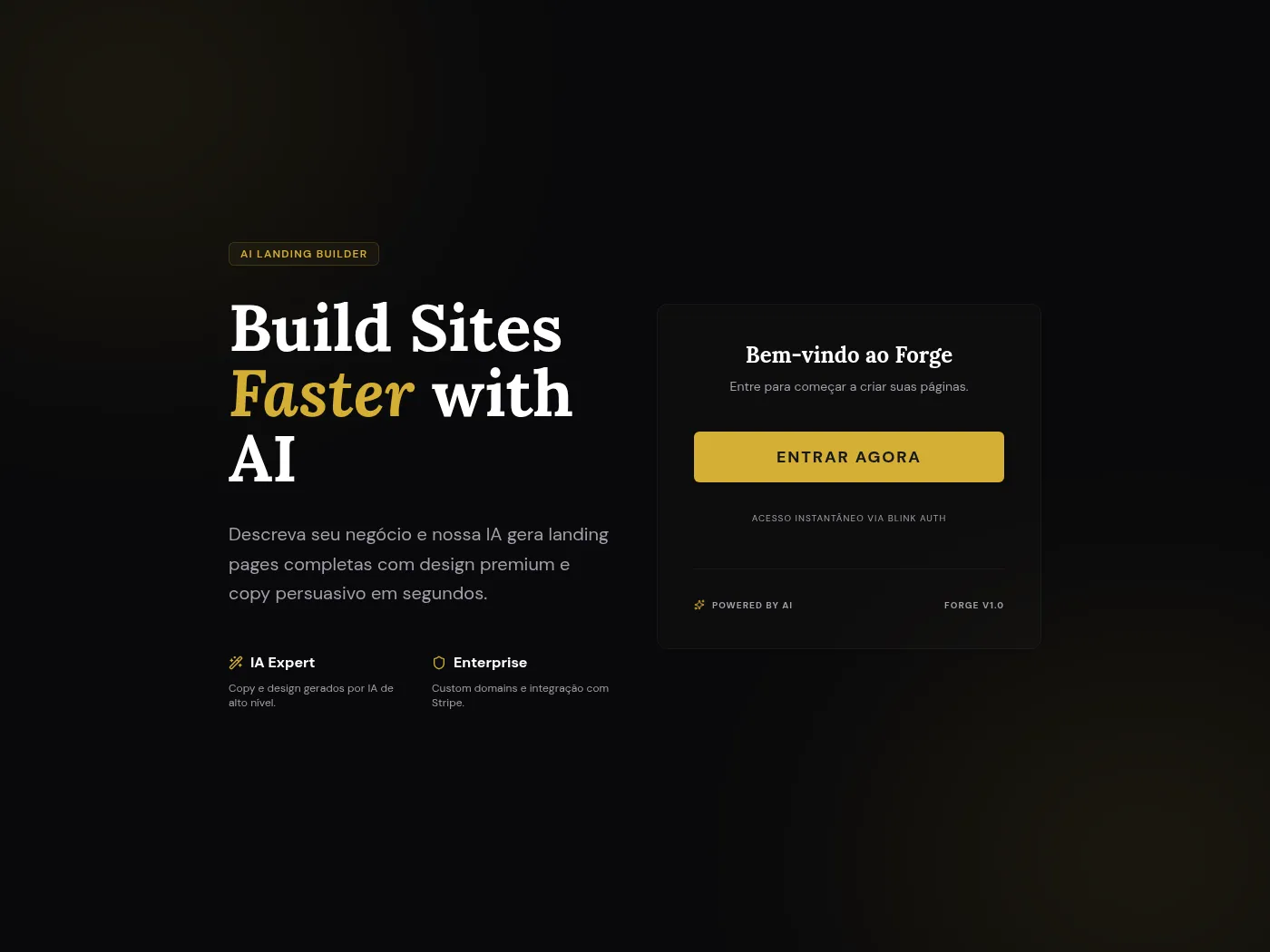 AI Landing Page Forge