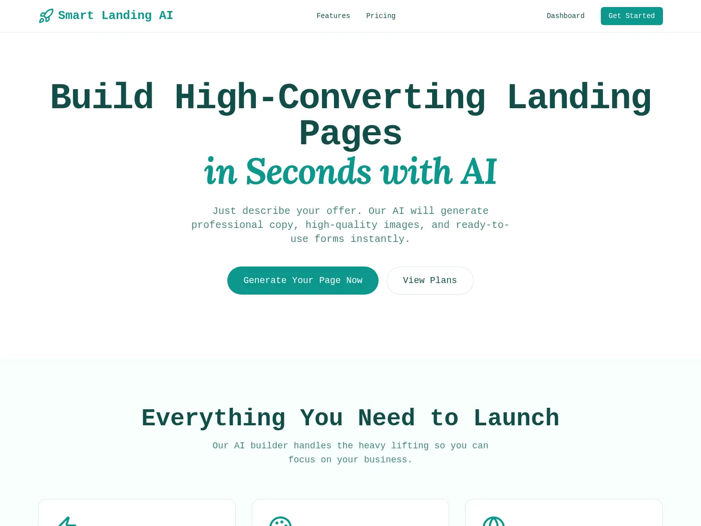 Smart Landing AI Builder