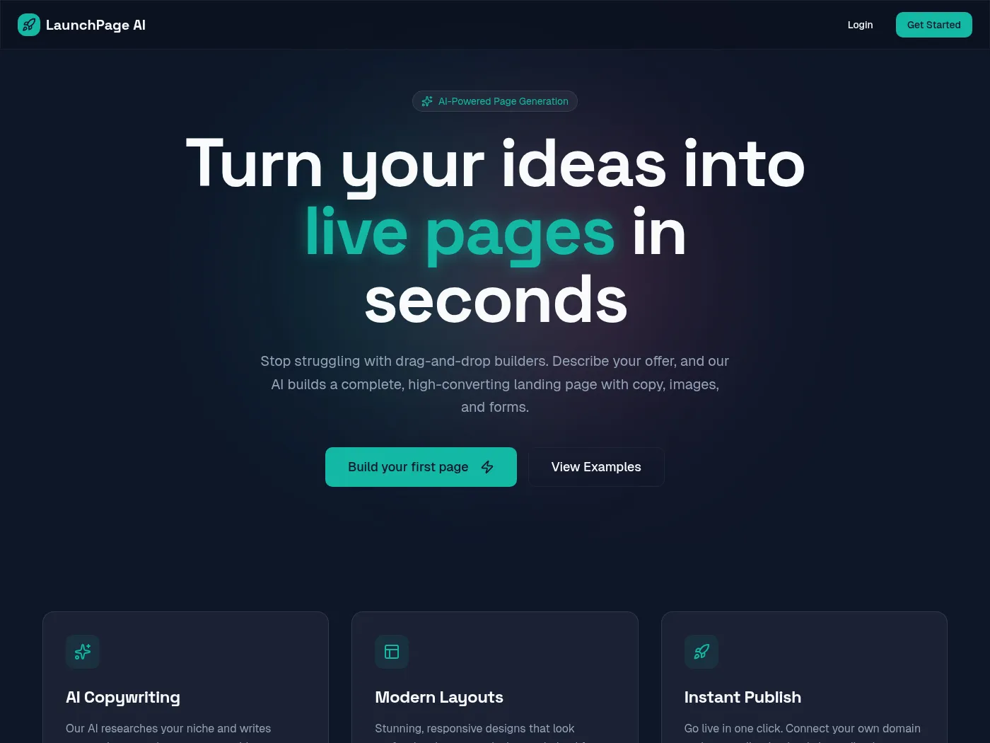LaunchPage AI Builder