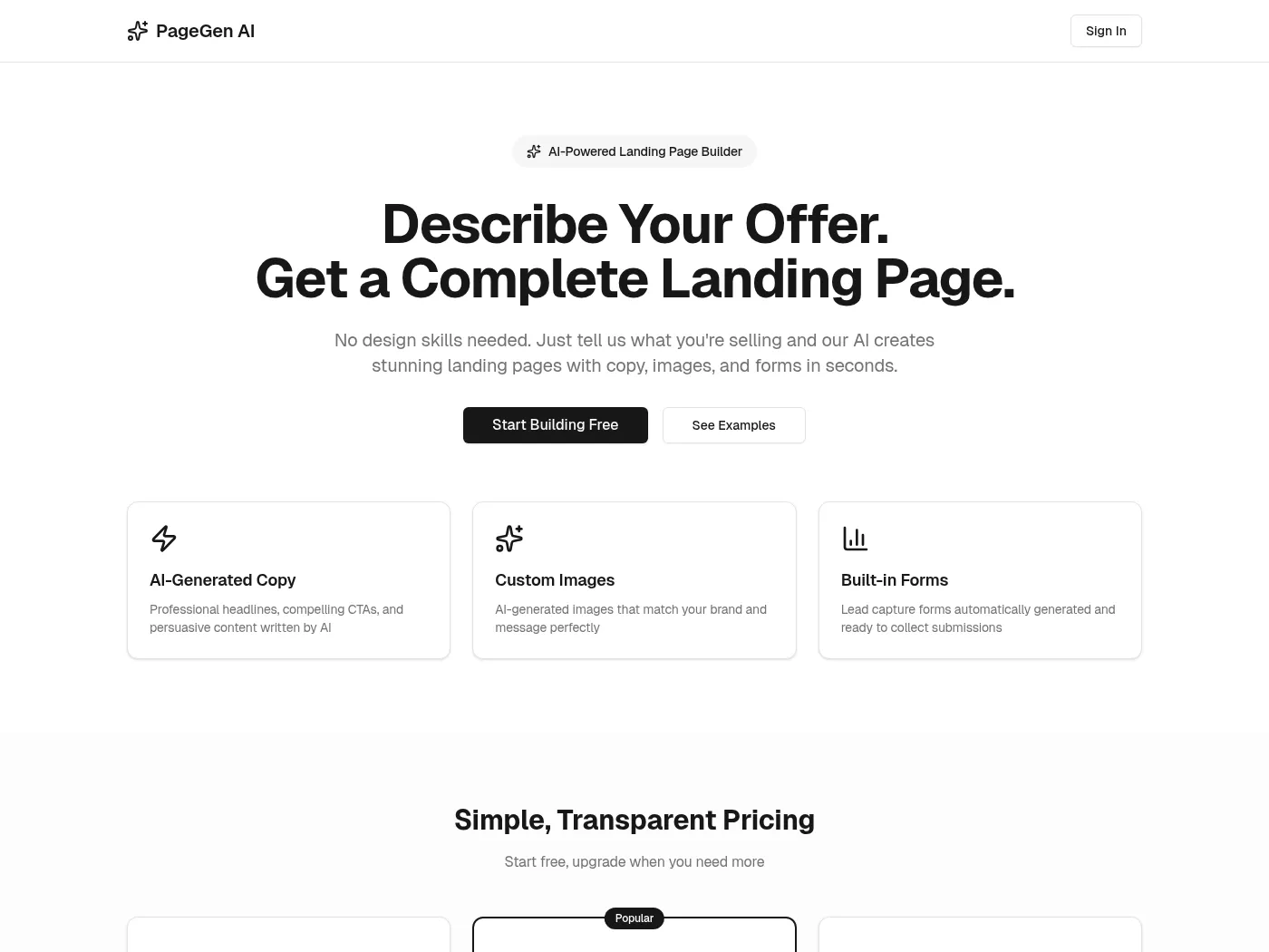 AI Landing Page Builder