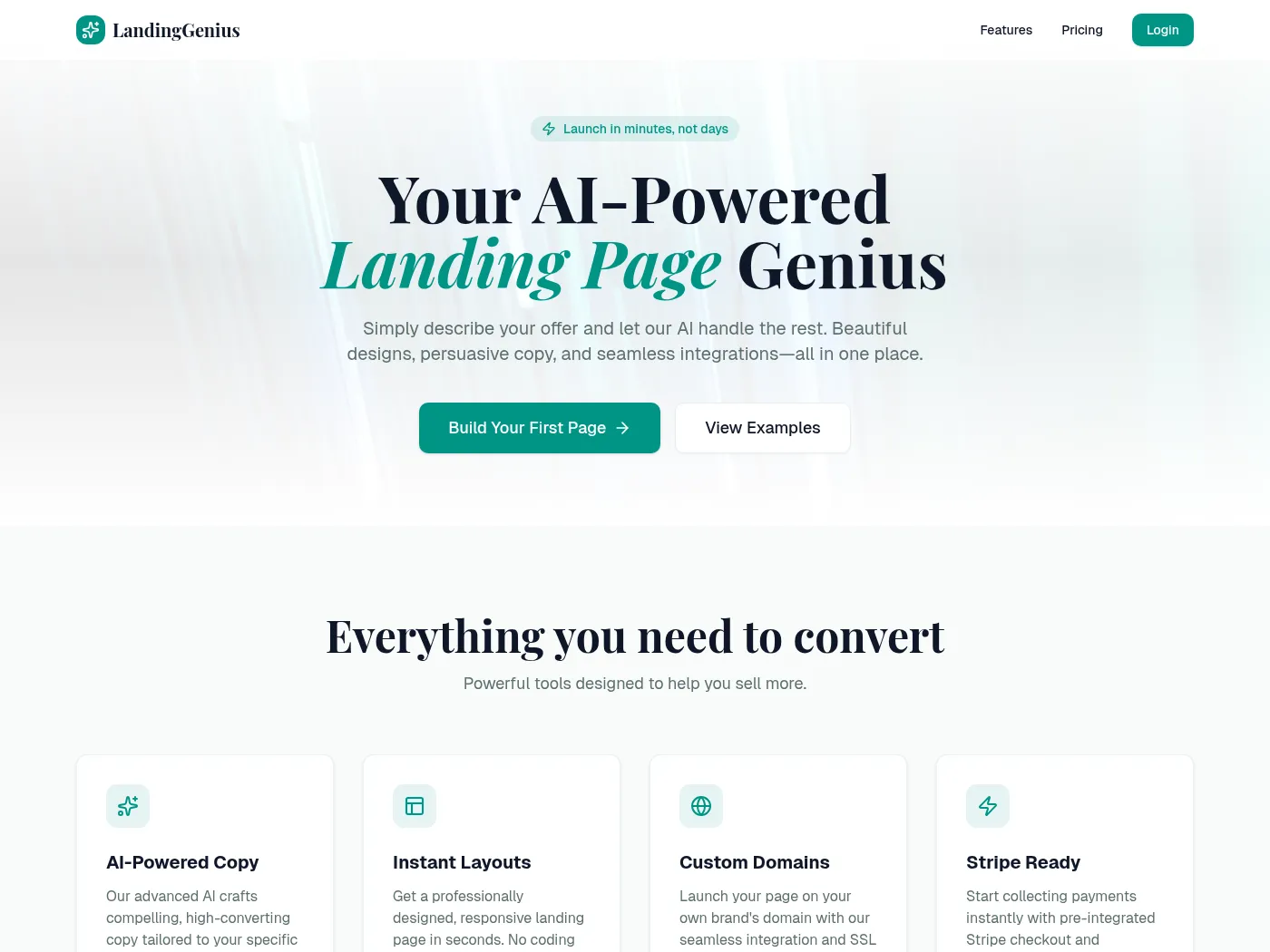 AI Landing Page Genius