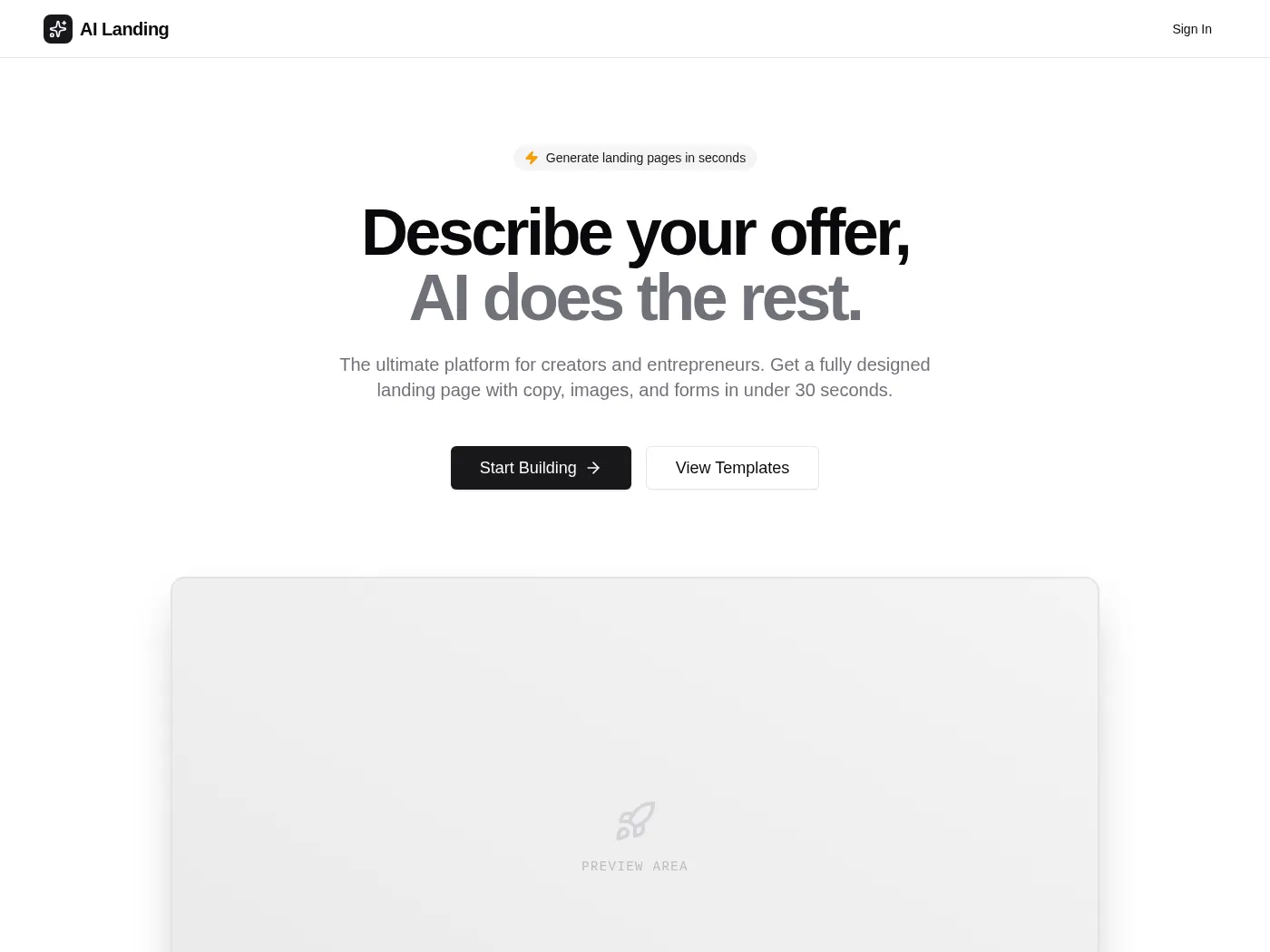 AI Landing Page Maker
