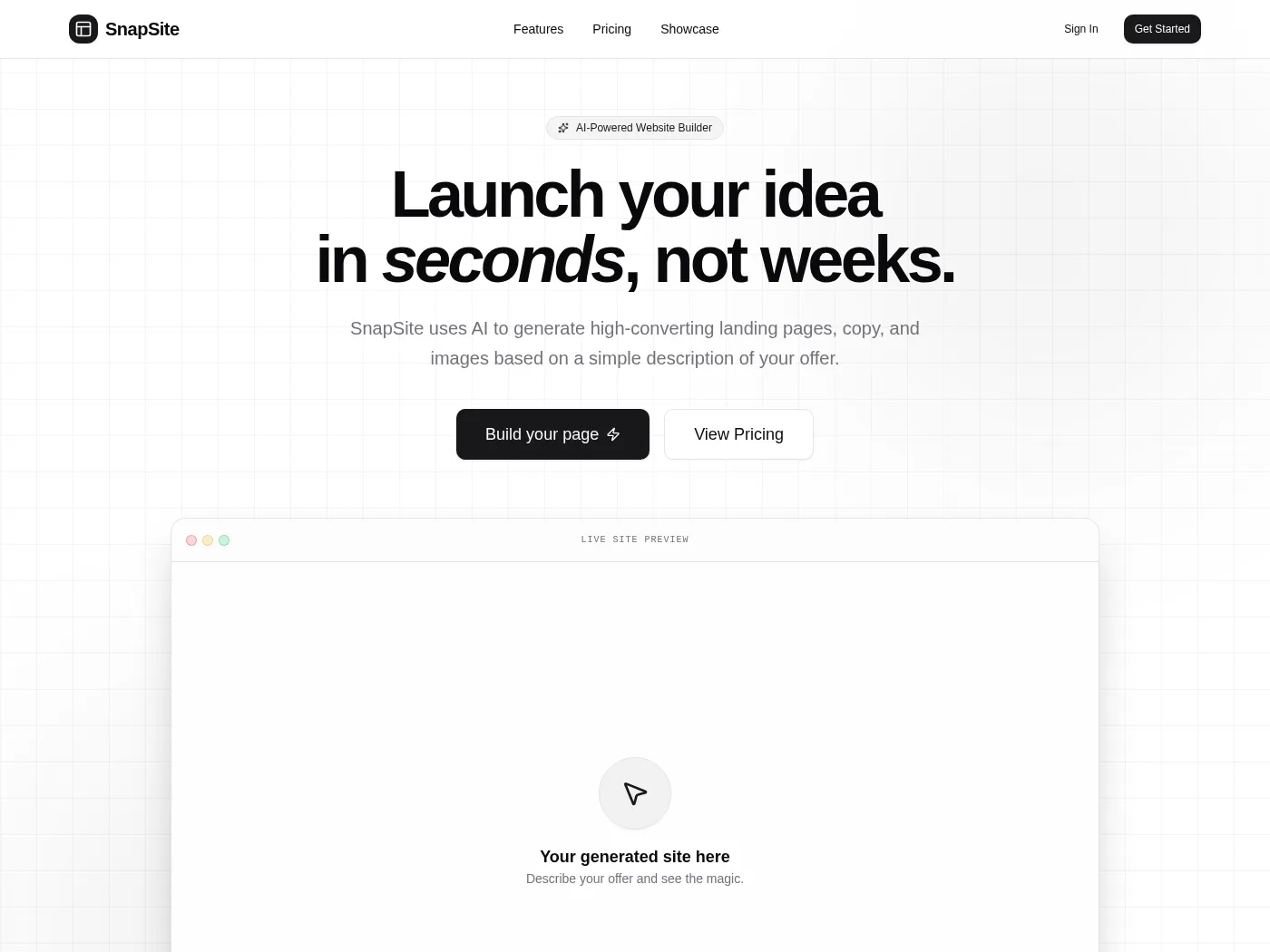 SnapSite AI Builder