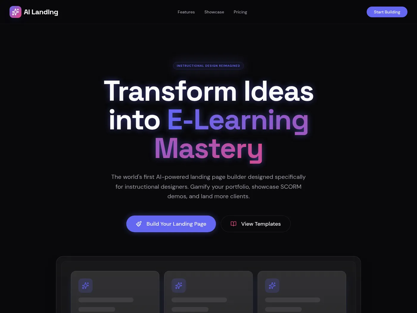 Gamified AI Landing Builder