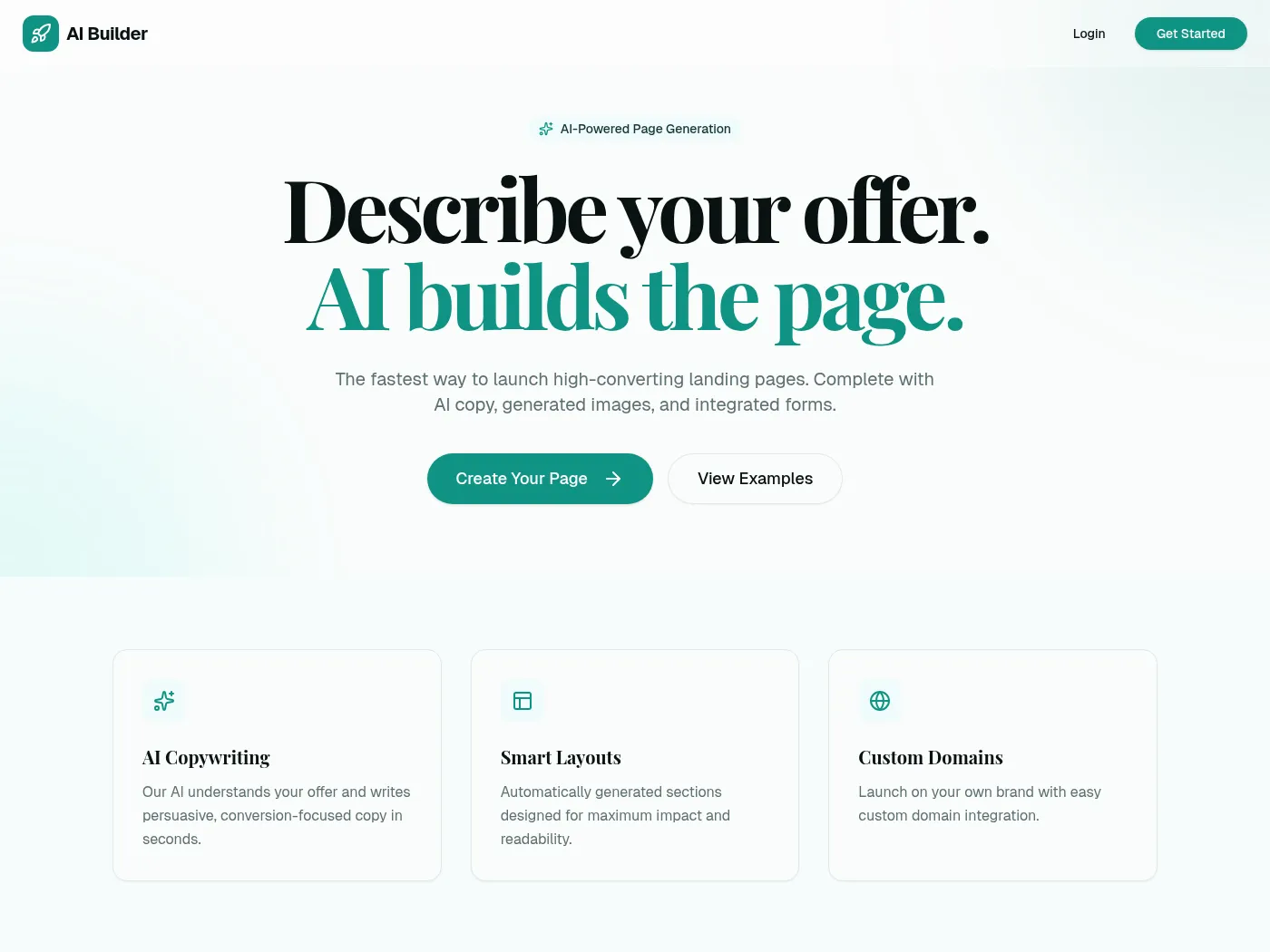 AI Landing Page Builder