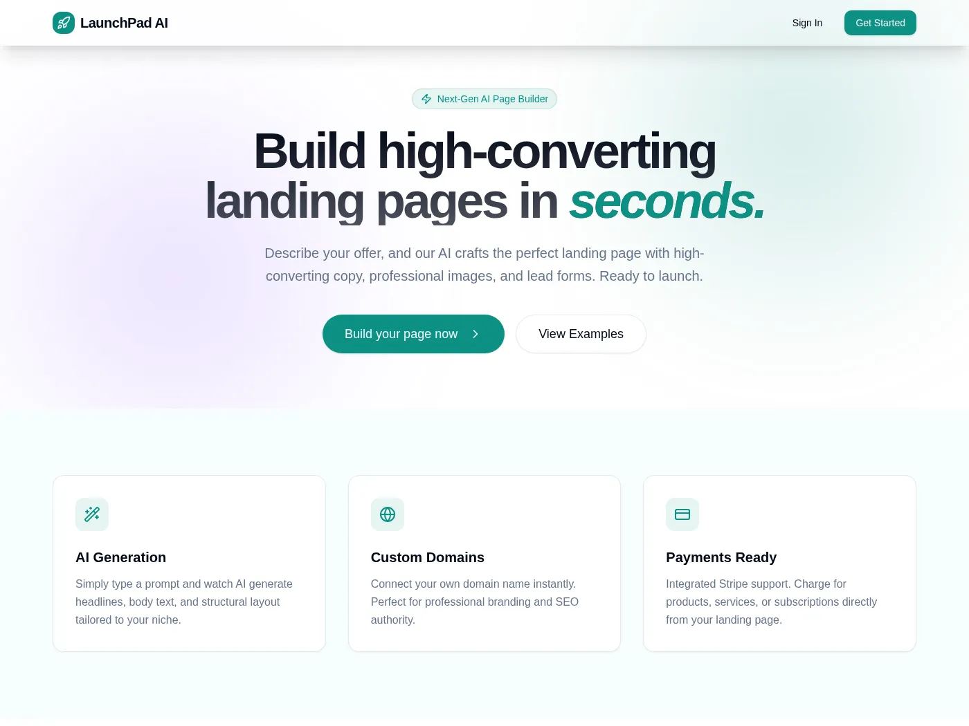 AI Landing Builder