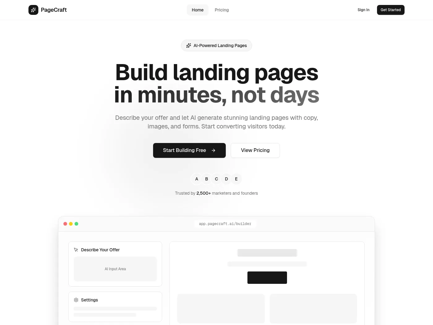 AI Landing Page Builder