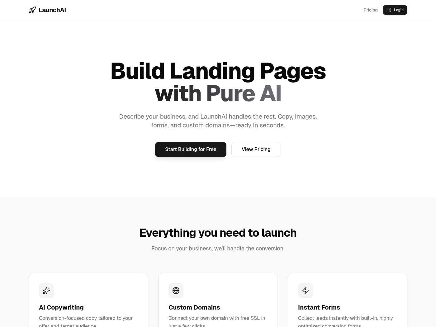 AI Landing Page Builder