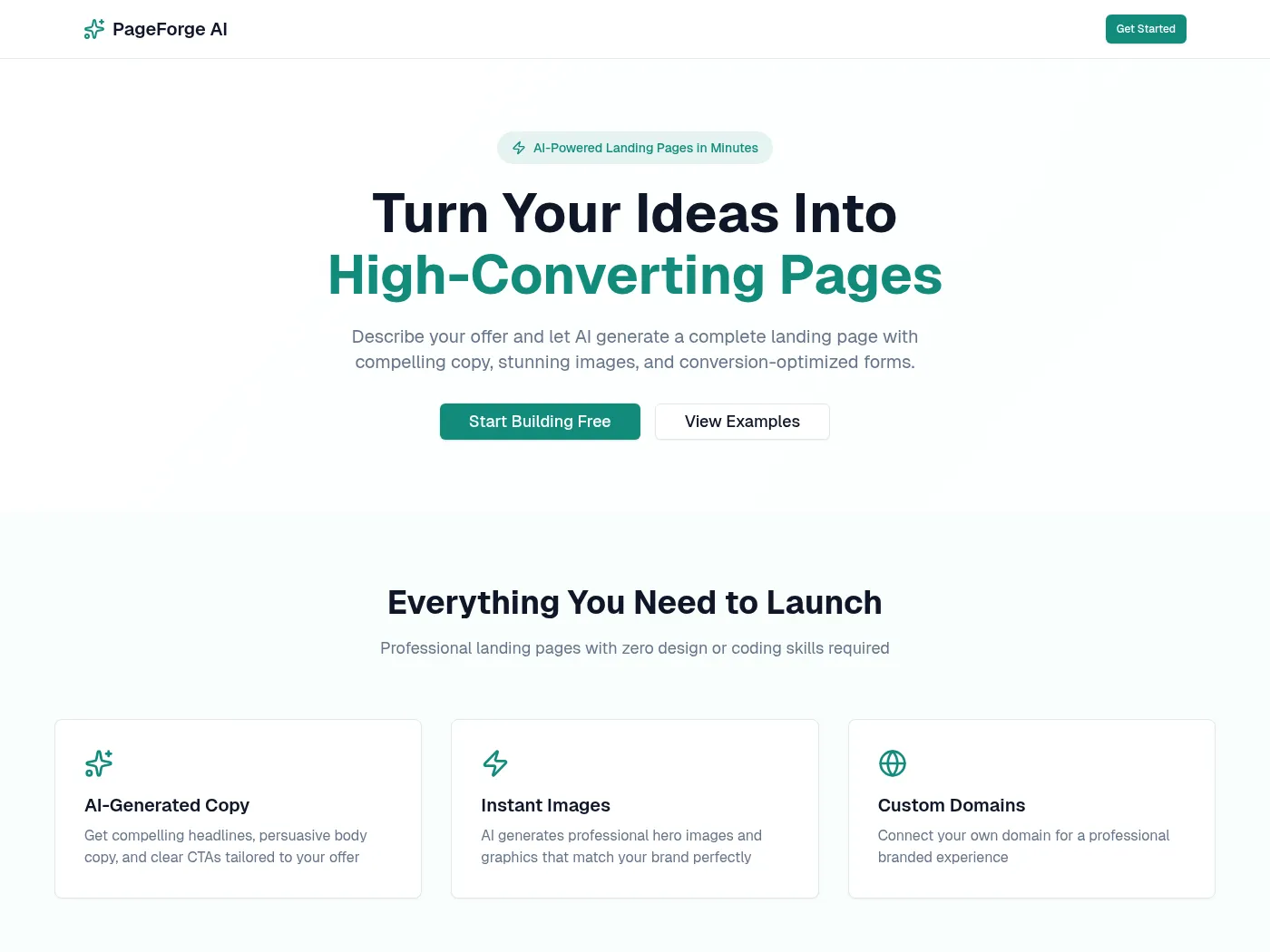 AI Landing Page Builder