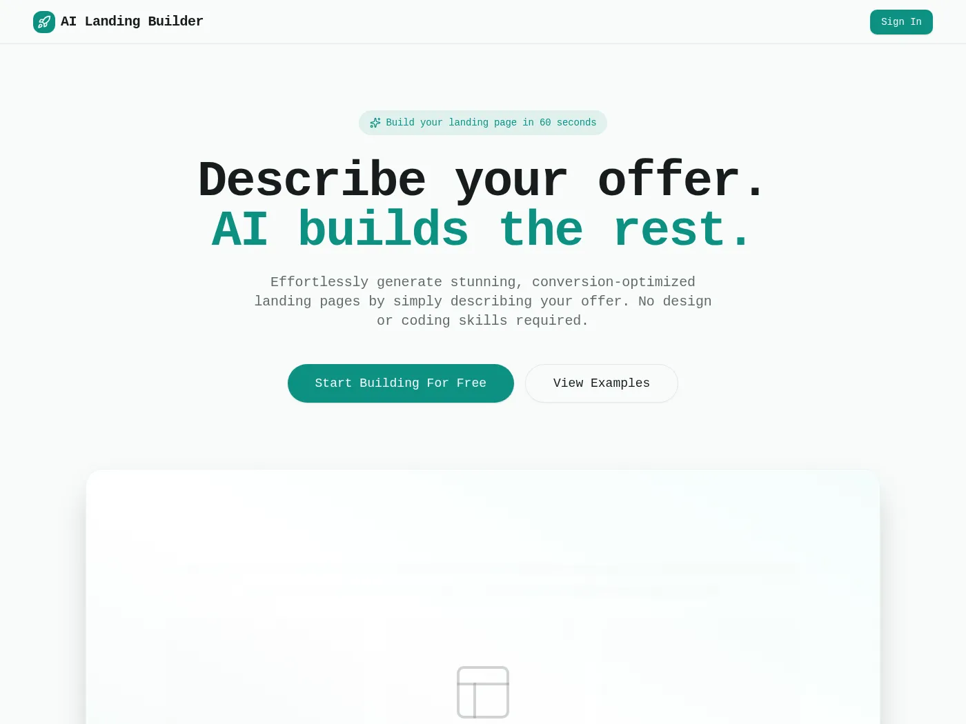 AI Landing Page Builder