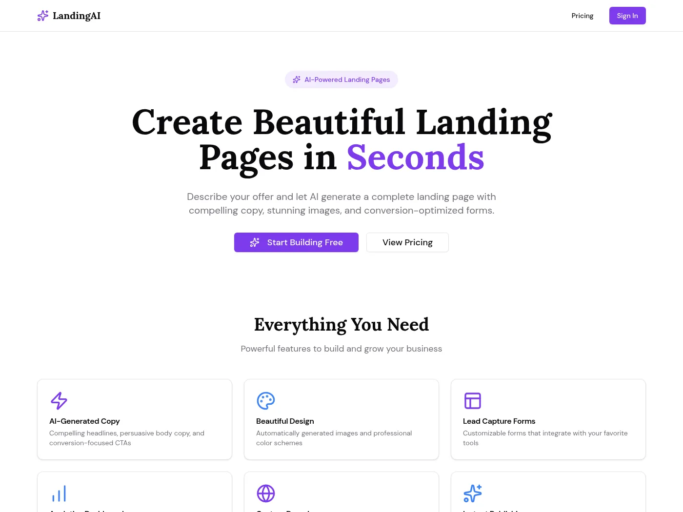 AI Landing Page Builder