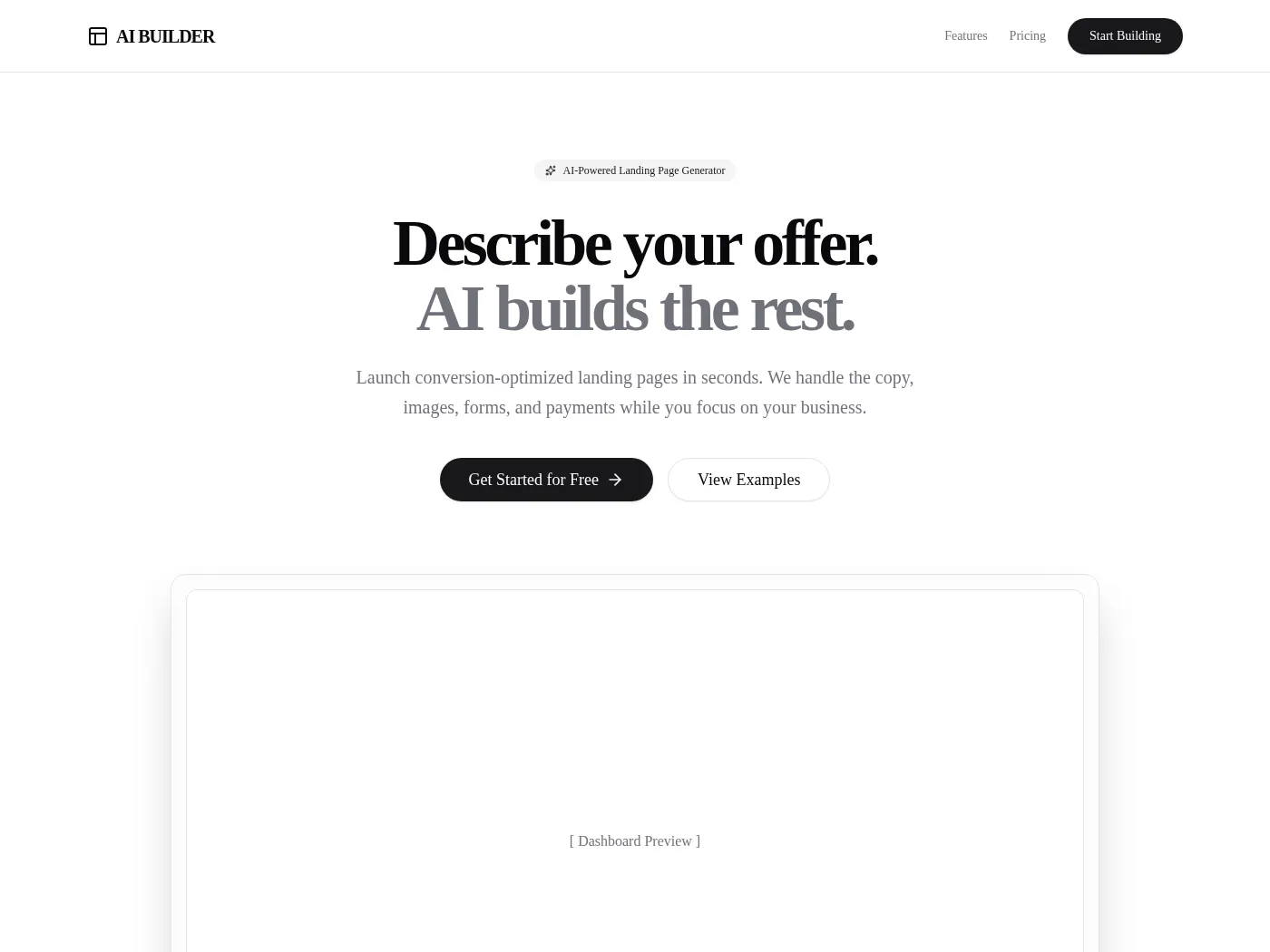 AI Landing Page Builder