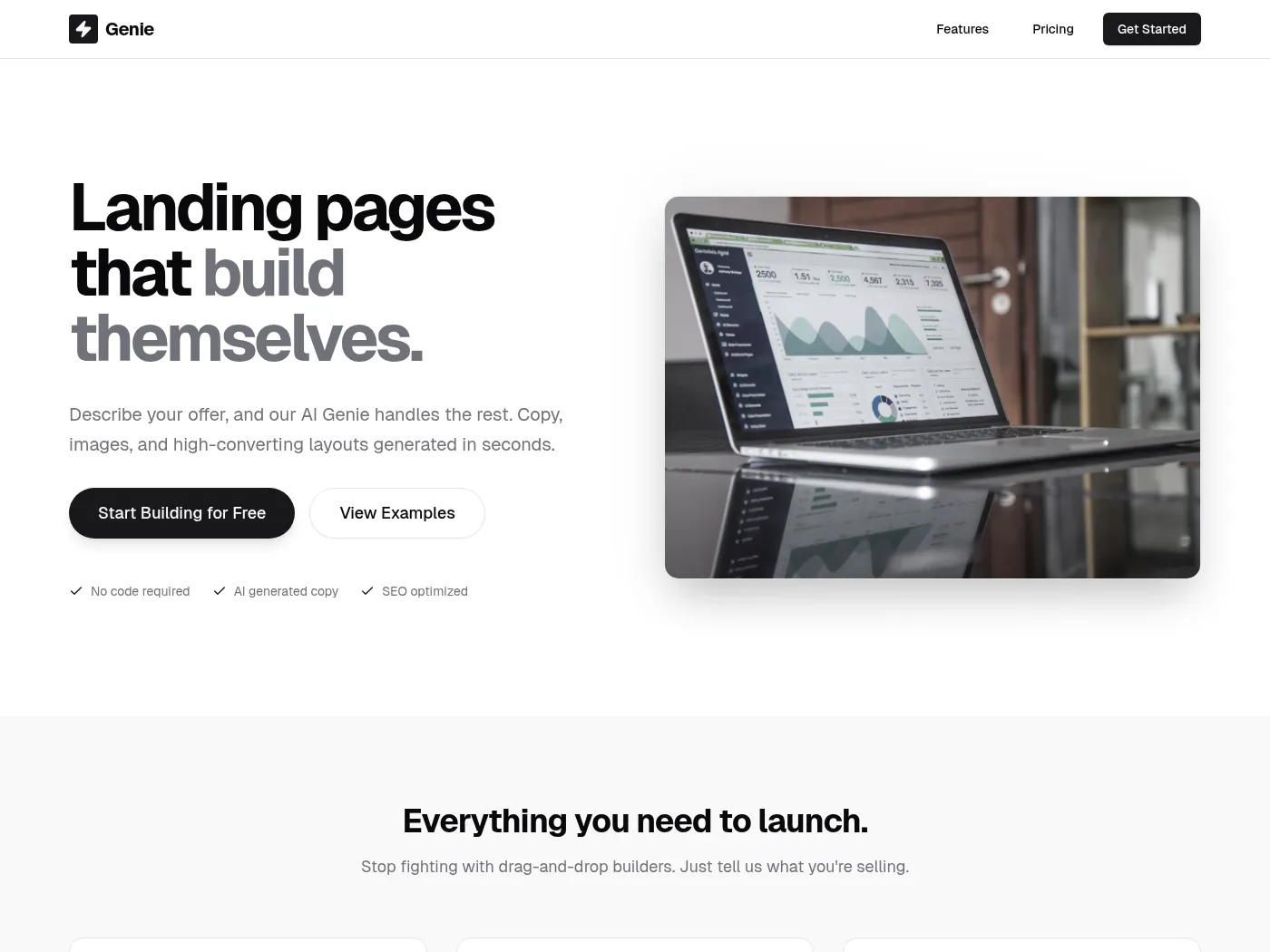 AI Landing Page Genie