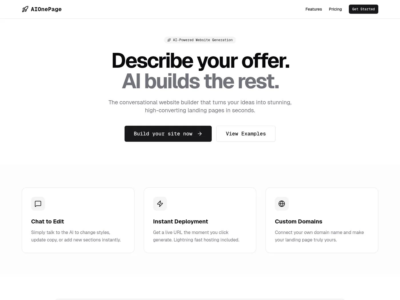 AIOnePage Builder