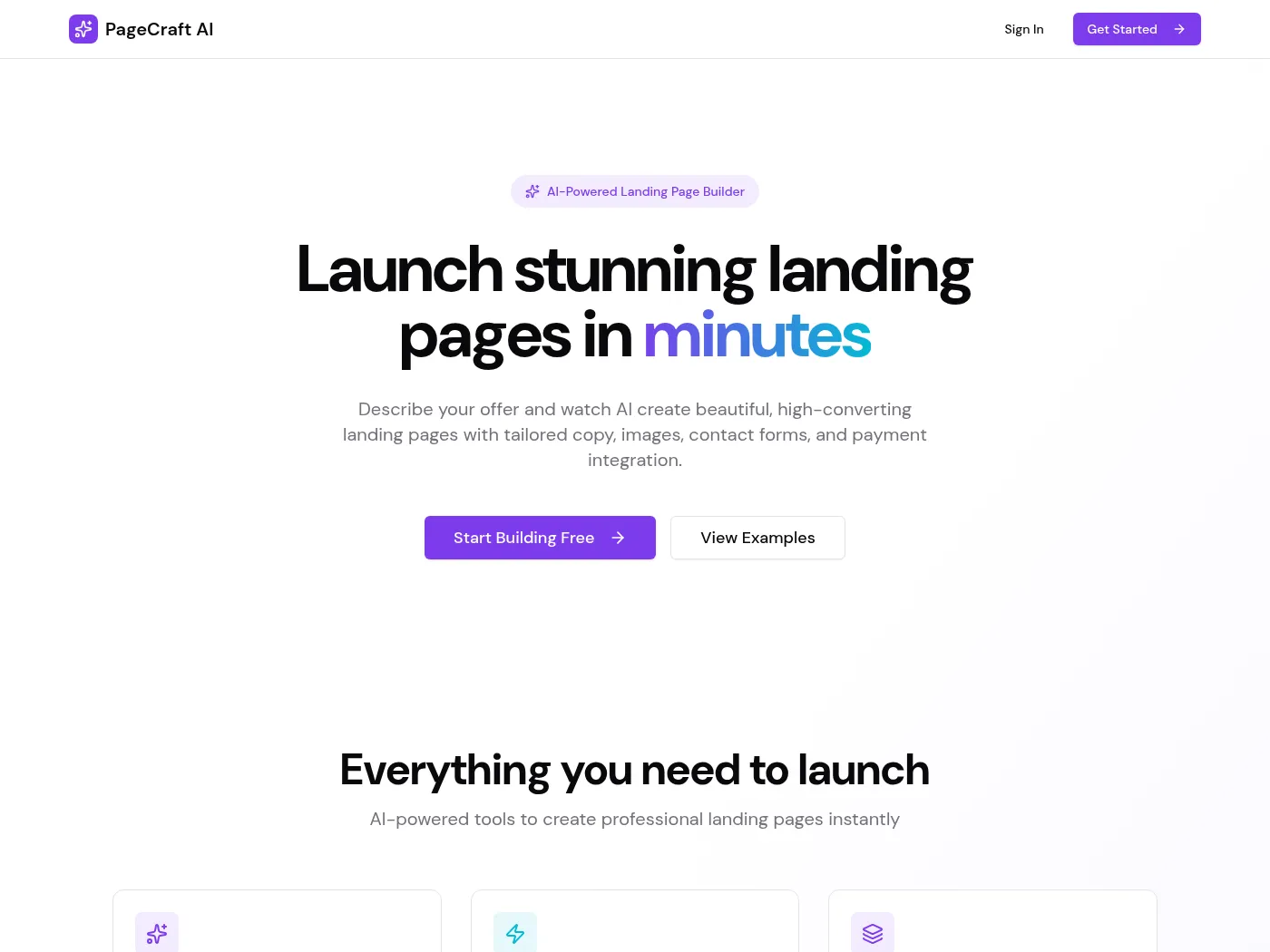 AI Landing Page Builder