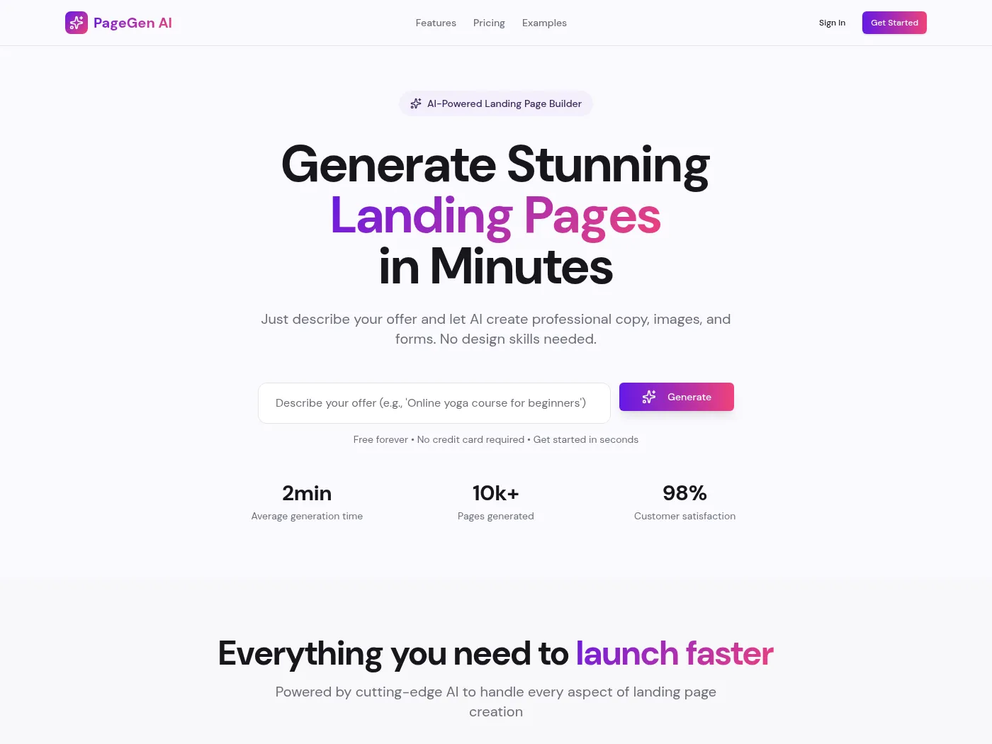 AI Landing Page Builder