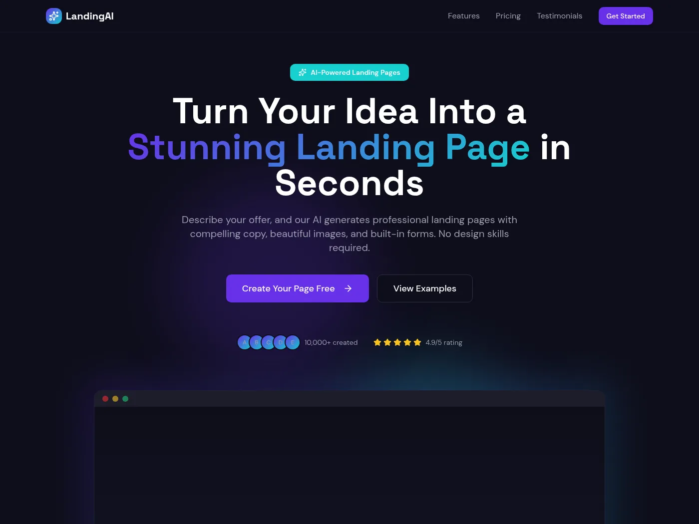 AI Landing Page Maker