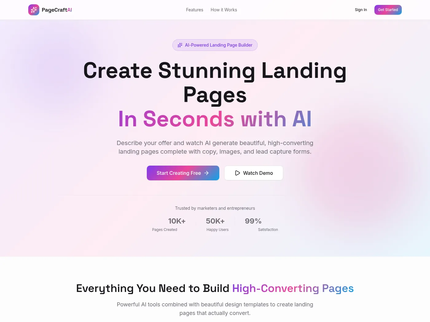 AI Landing Page Maker