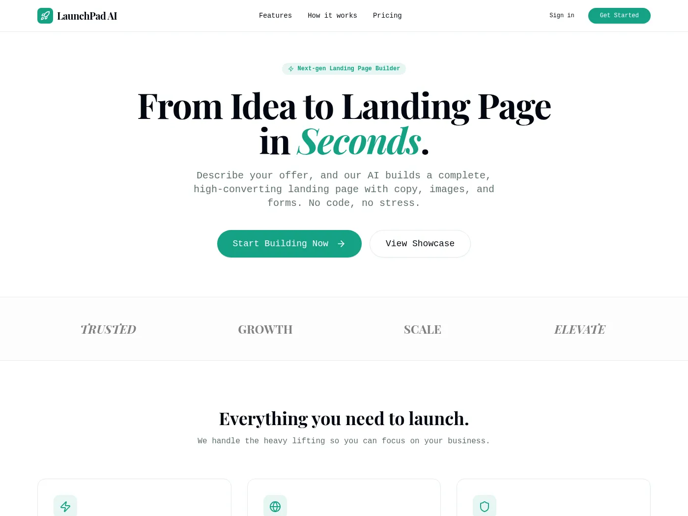 AI Landing Page Builder