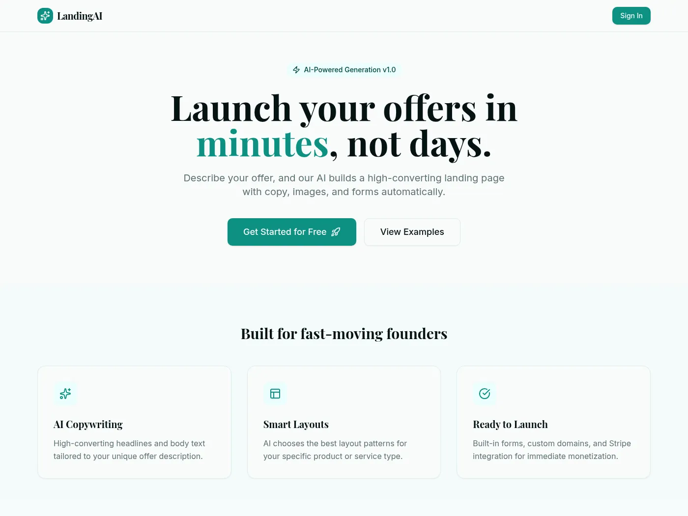 AI Landing Page Builder