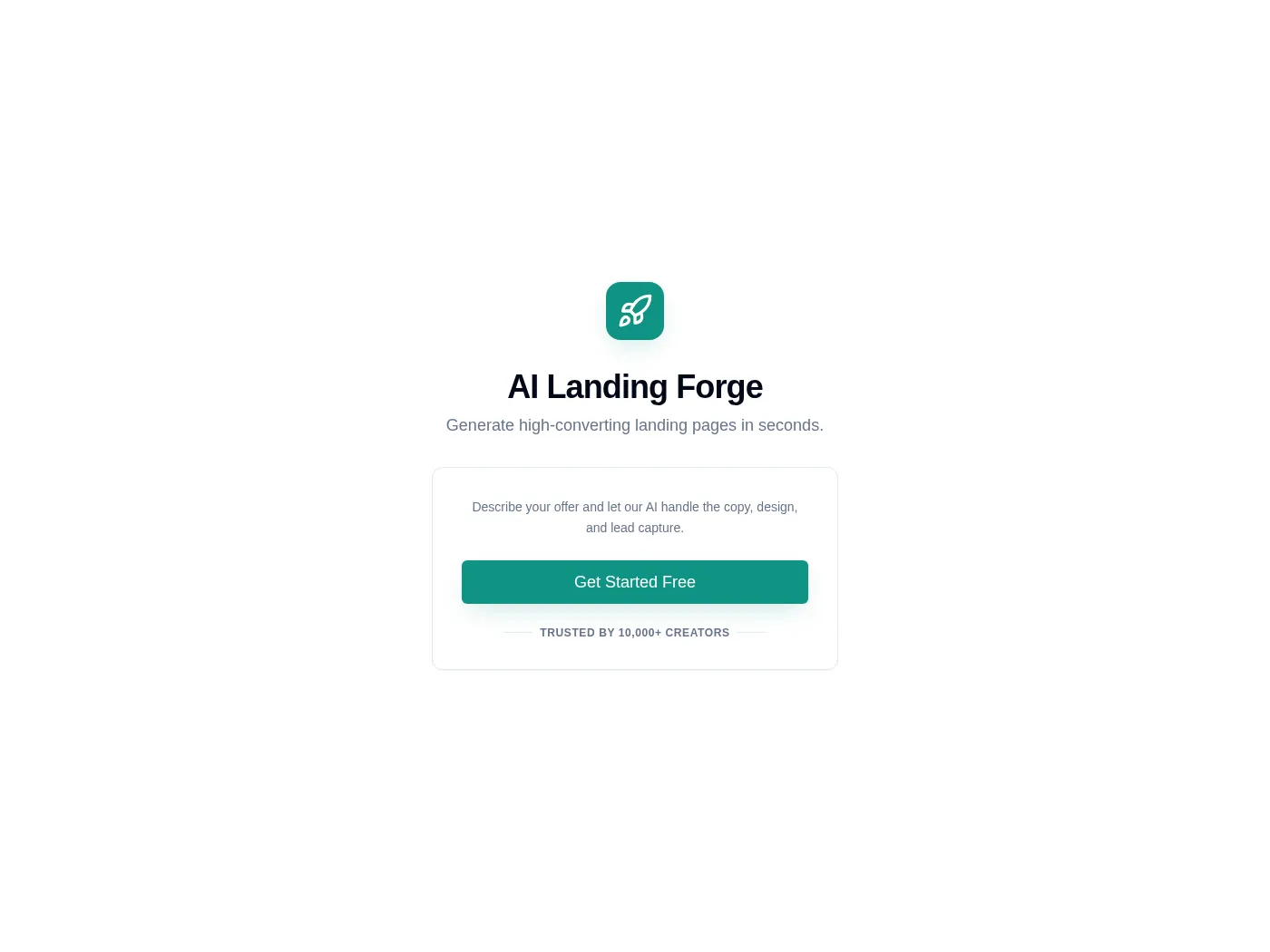 AI Landing Forge