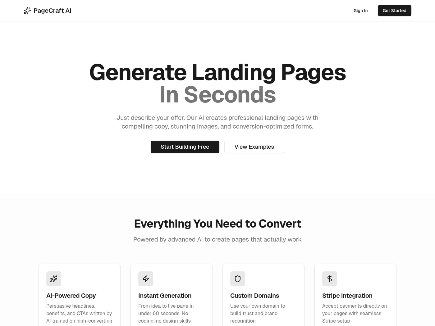 AI Landing Page Maker