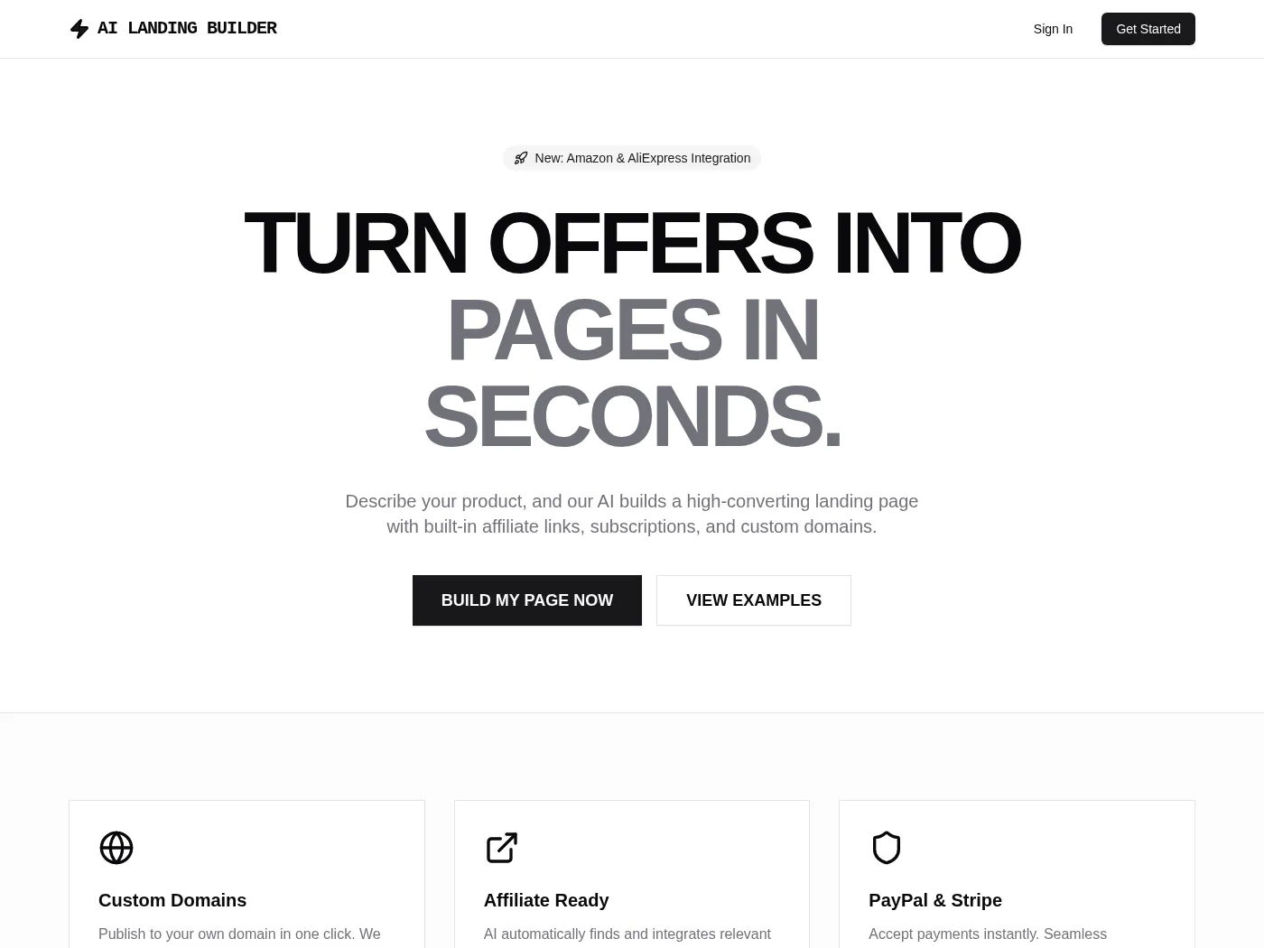 AI Landing Page Builder