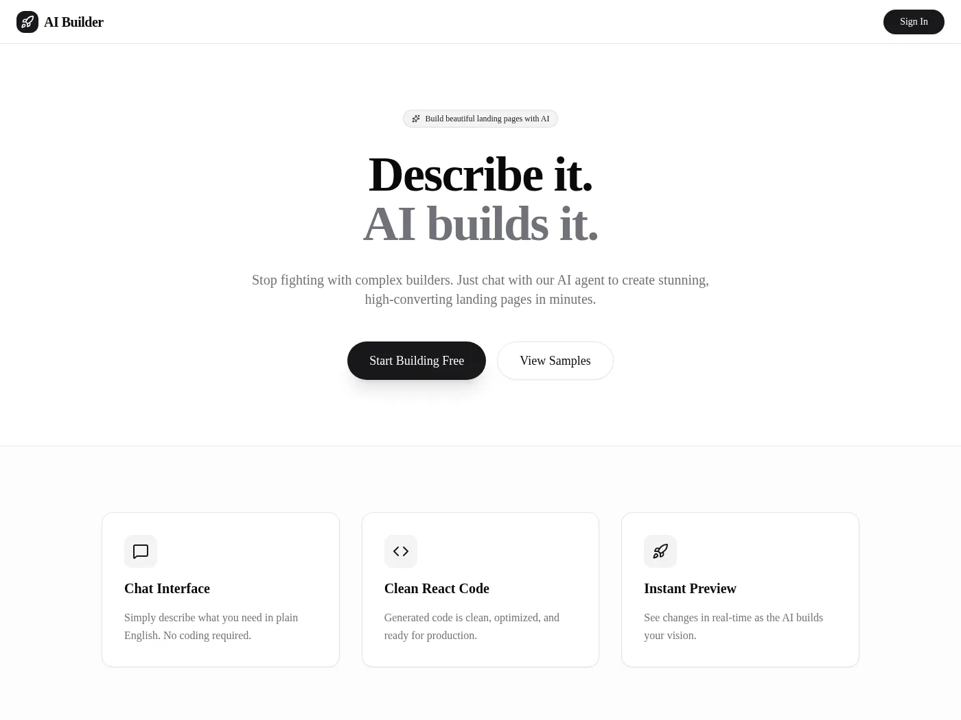 AI Landing Page Builder