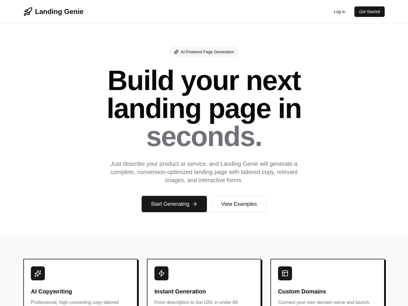 AI Landing Page Genie