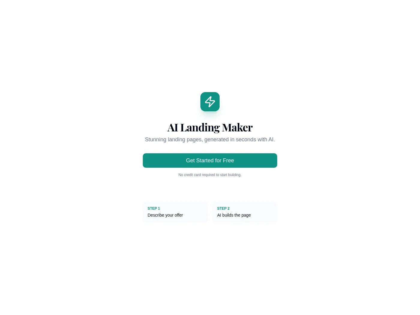 AI Landing Page Maker