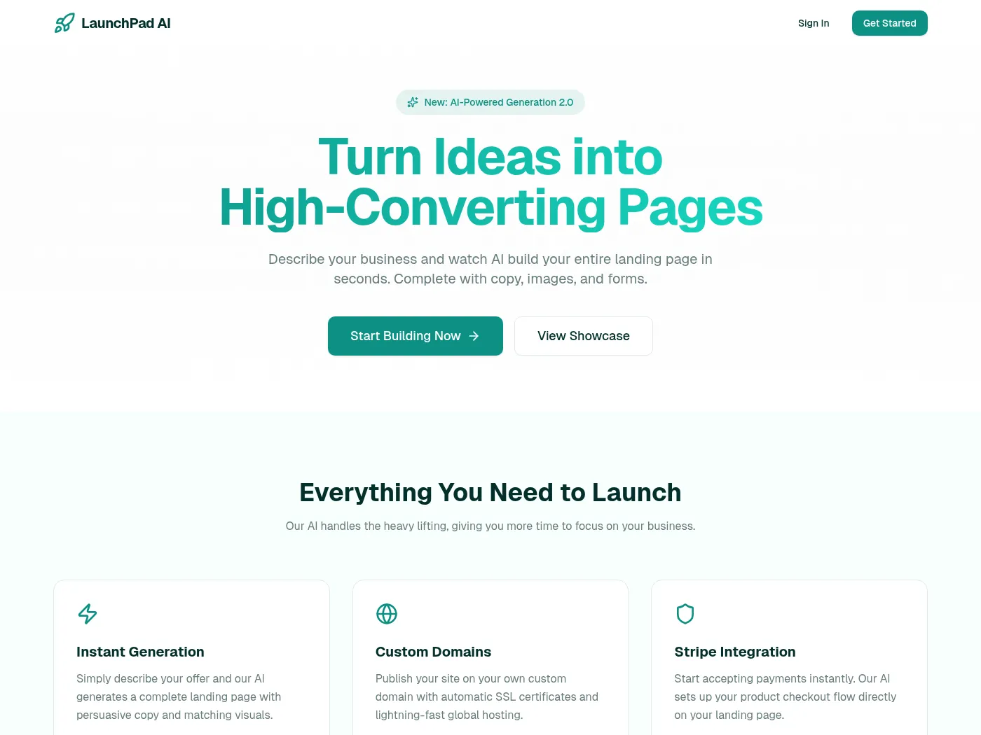 AI Landing Page Builder