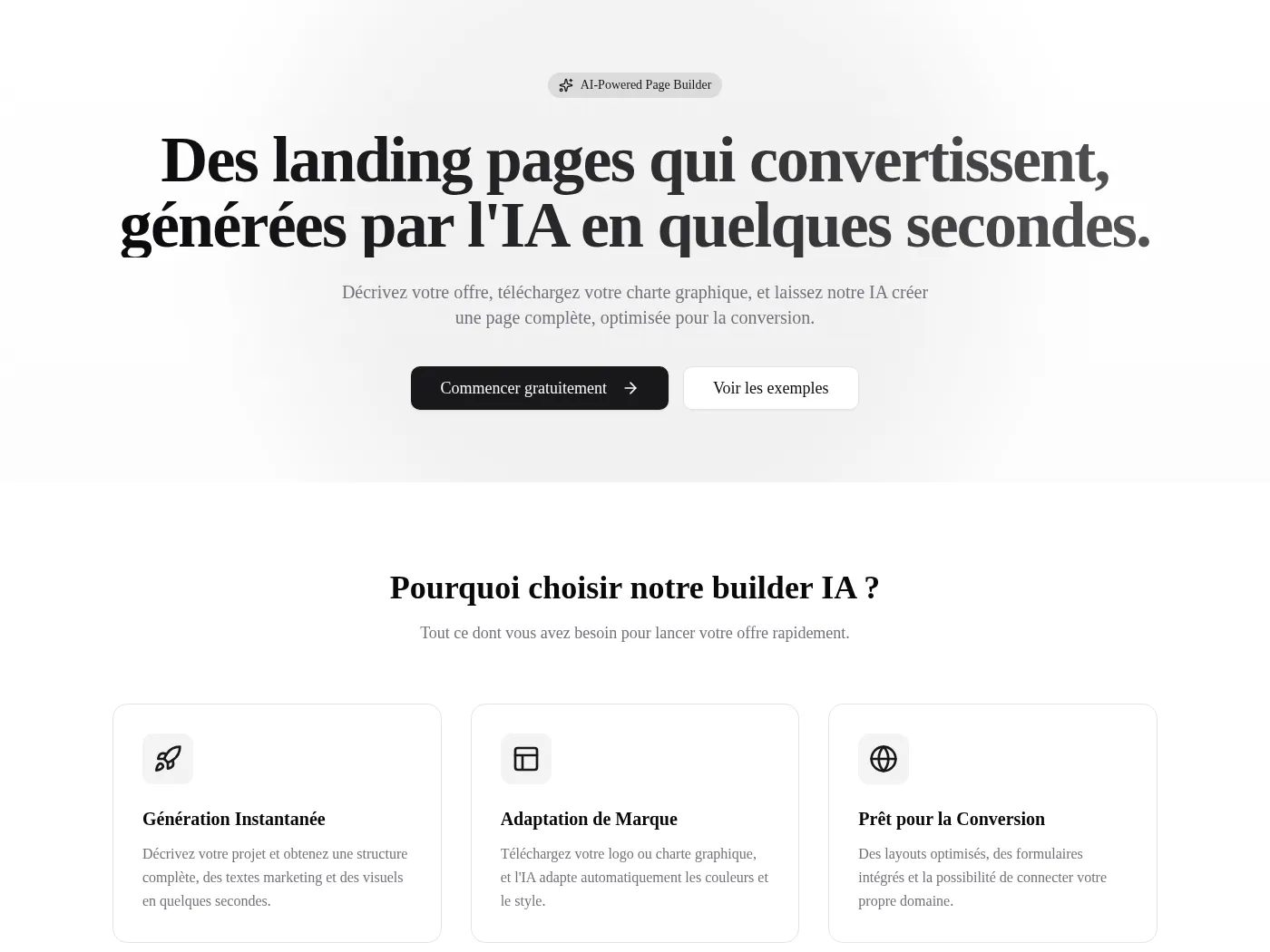 AI Landing Page Builder