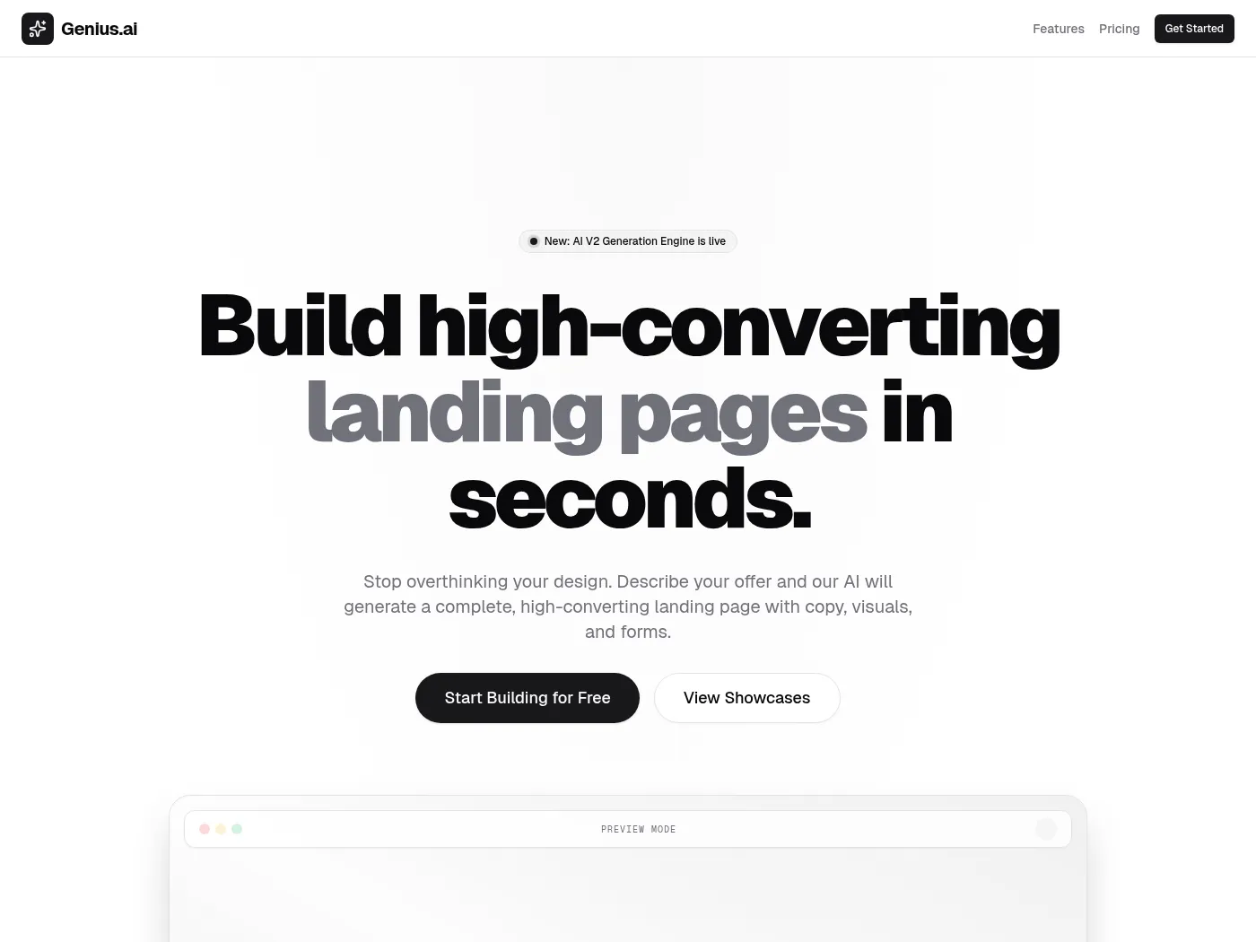 AI Landing Page Genius