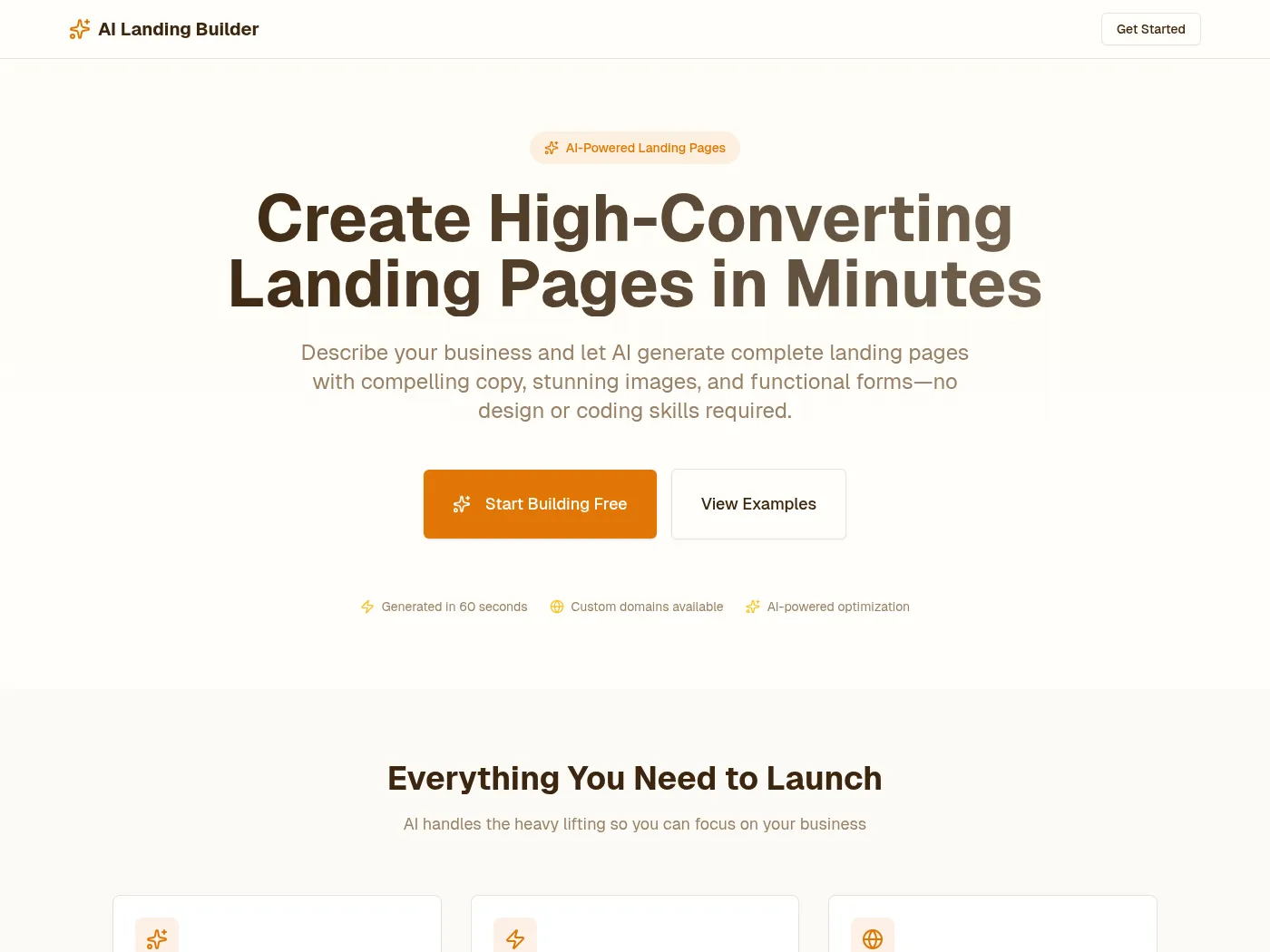 AI Landing Builder