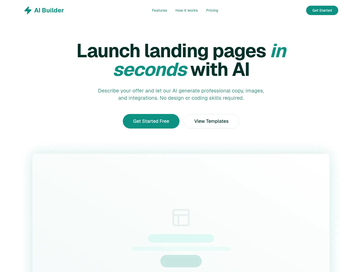 AI Landing Page Builder