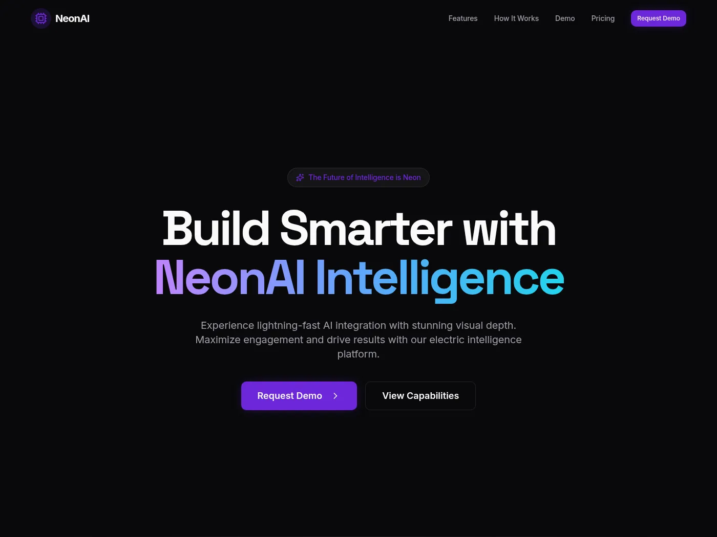 NeonAI Landing Page