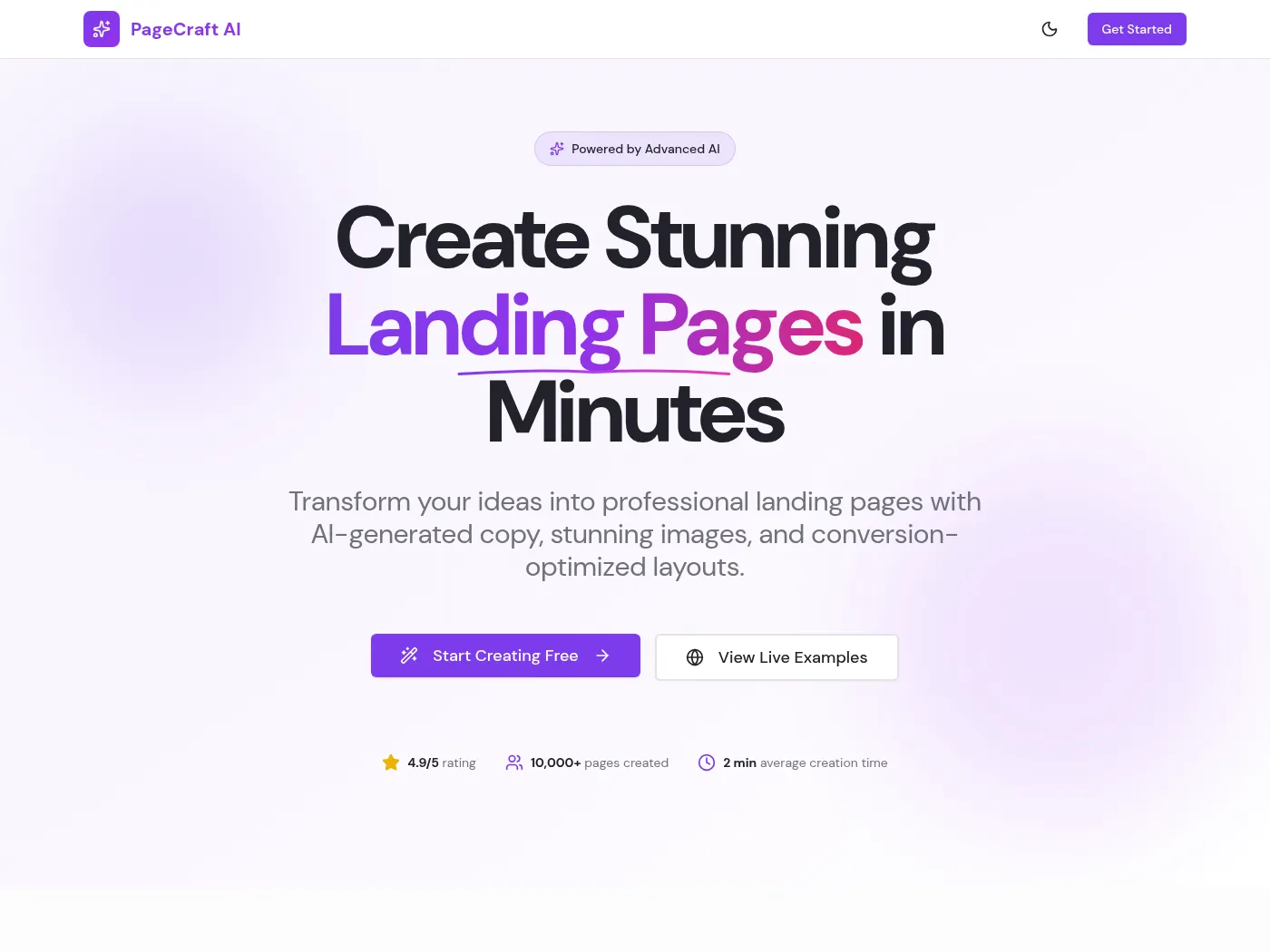 AI Landing Page Builder Platform